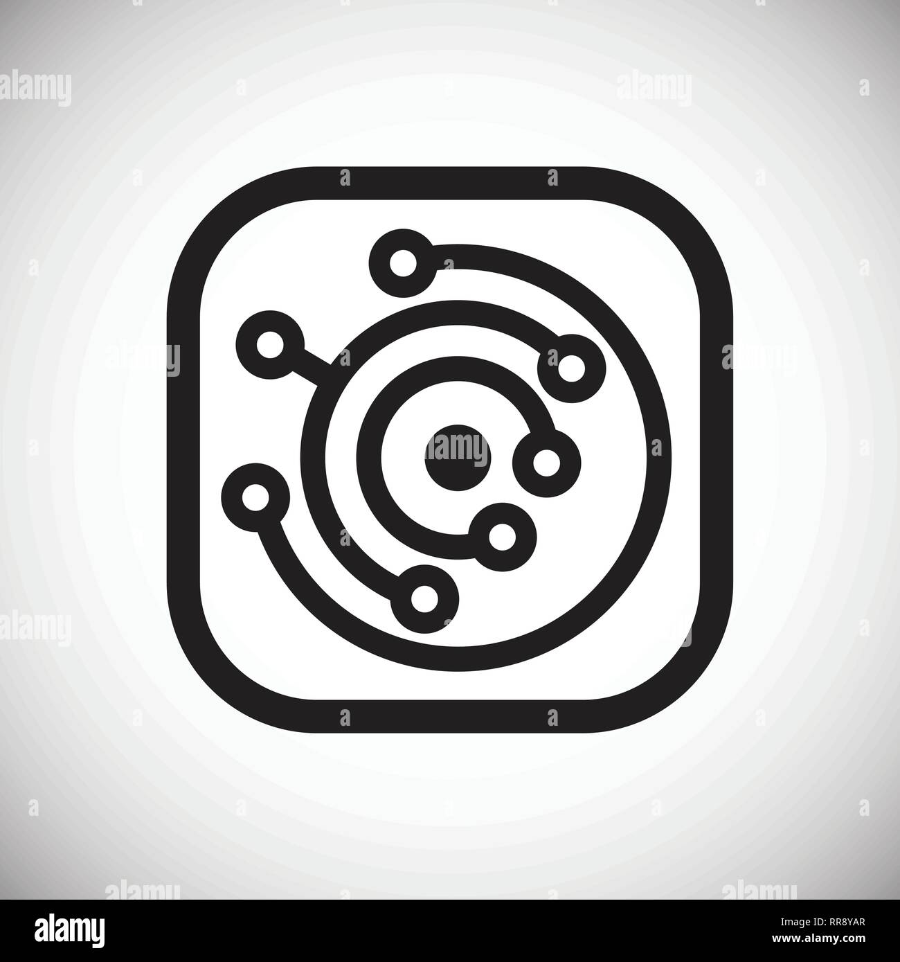 Electronic circuit icon on white background for graphic and web design ...