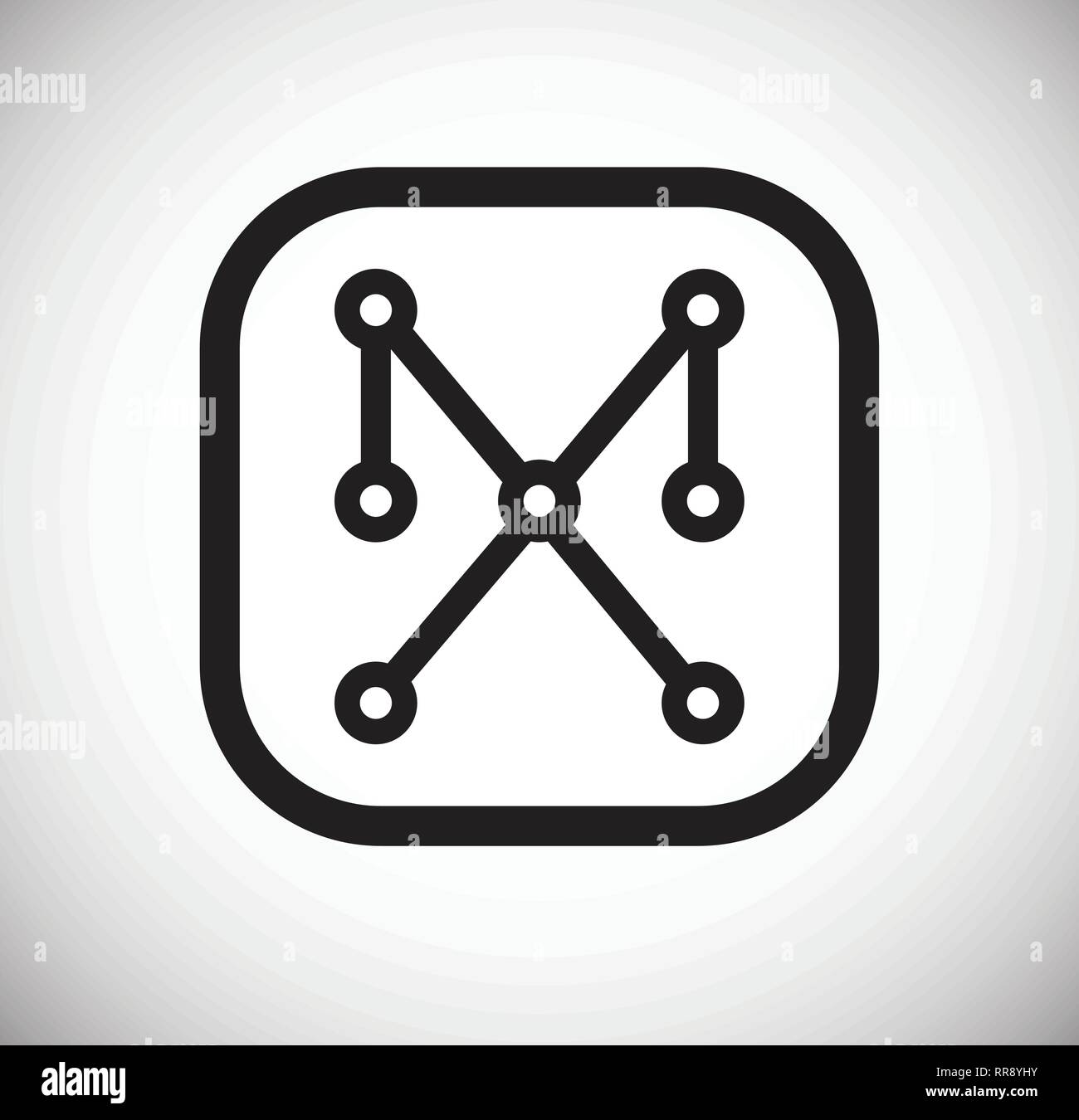 Electronic circuit icon on white background for graphic and web design ...