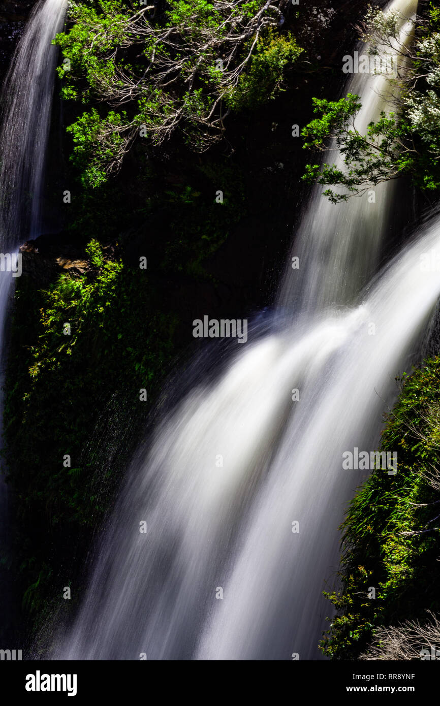Closeup of blurred water motion in a waterfall Stock Photo - Alamy