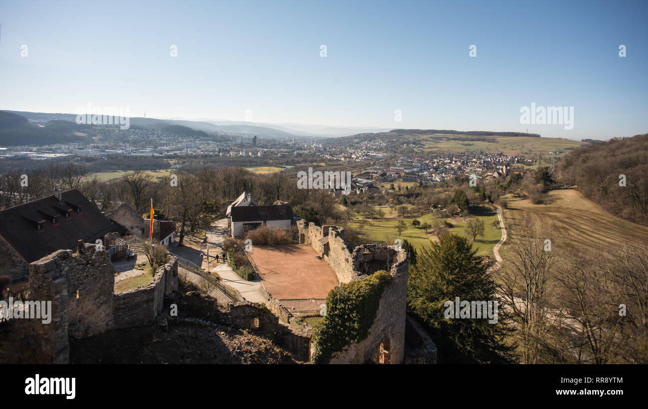 loerrach germany cityscape from ruin rötteln Stock Photo - Alamy