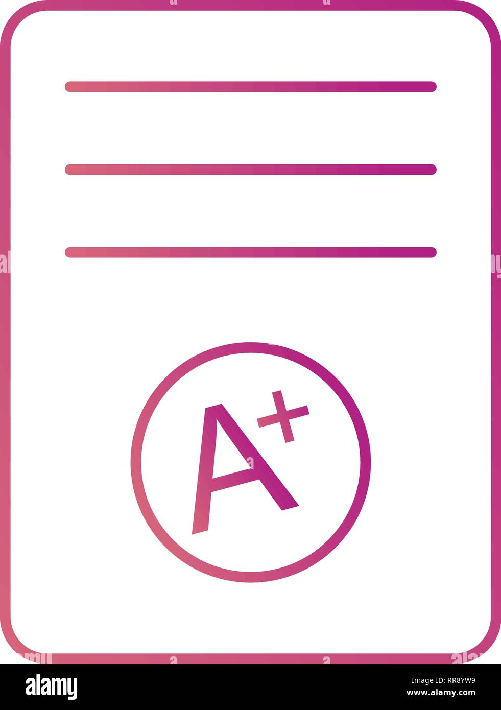 A+ Grade Vector Icon Sign Icon Vector Illustration For Personal And ...