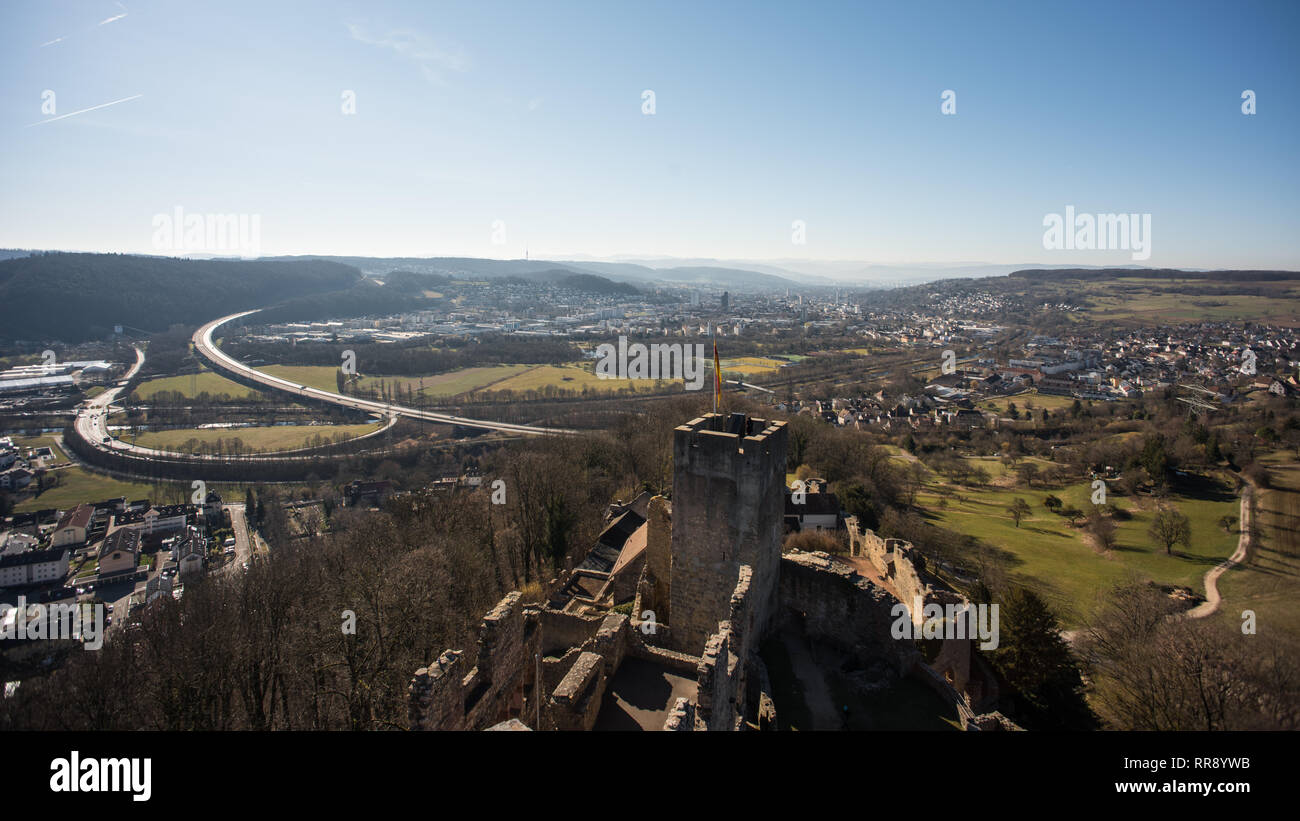 loerrach germany cityscape from ruin rötteln Stock Photo - Alamy