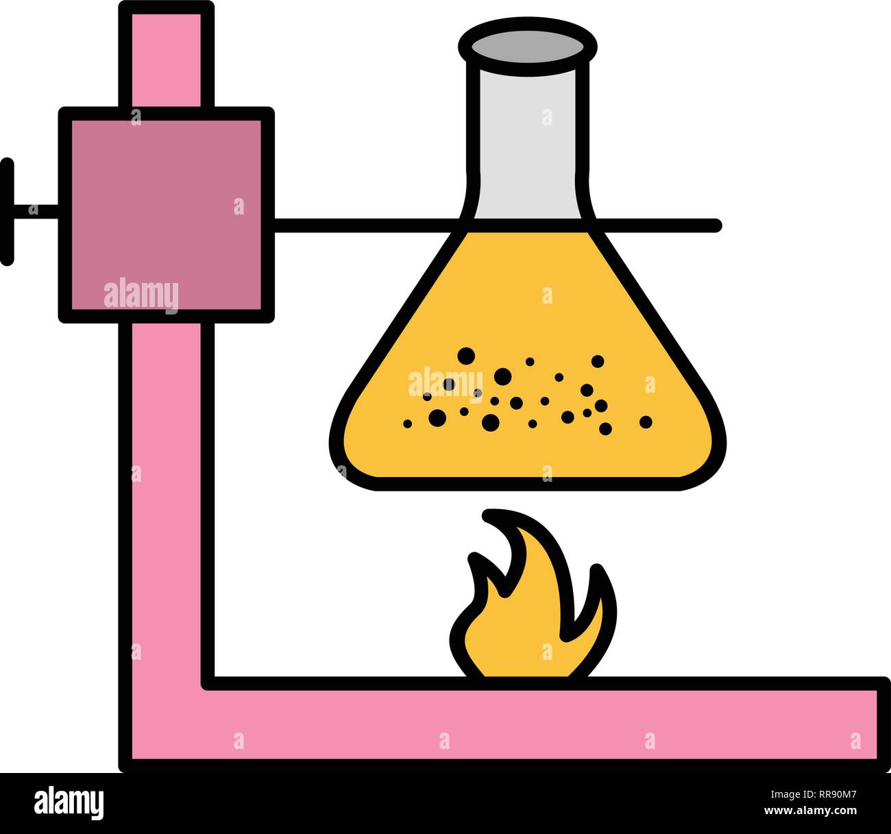 Fire Under Flask Vector Icon Sign Icon Vector Illustration For Personal ...