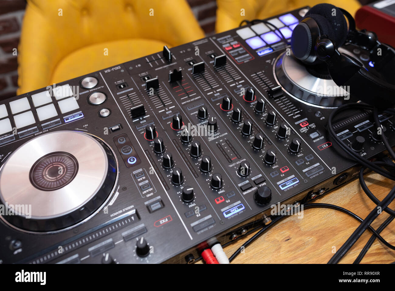 close-up equipment at the disco in the club Stock Photo - Alamy