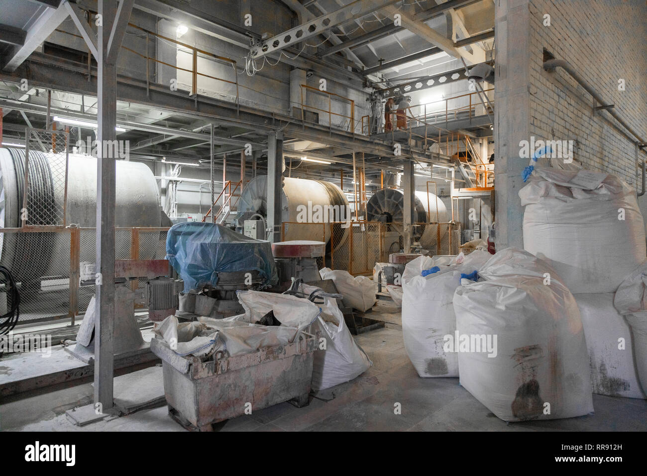 Bags of garbage in the Shop at the factory Stock Photo - Alamy