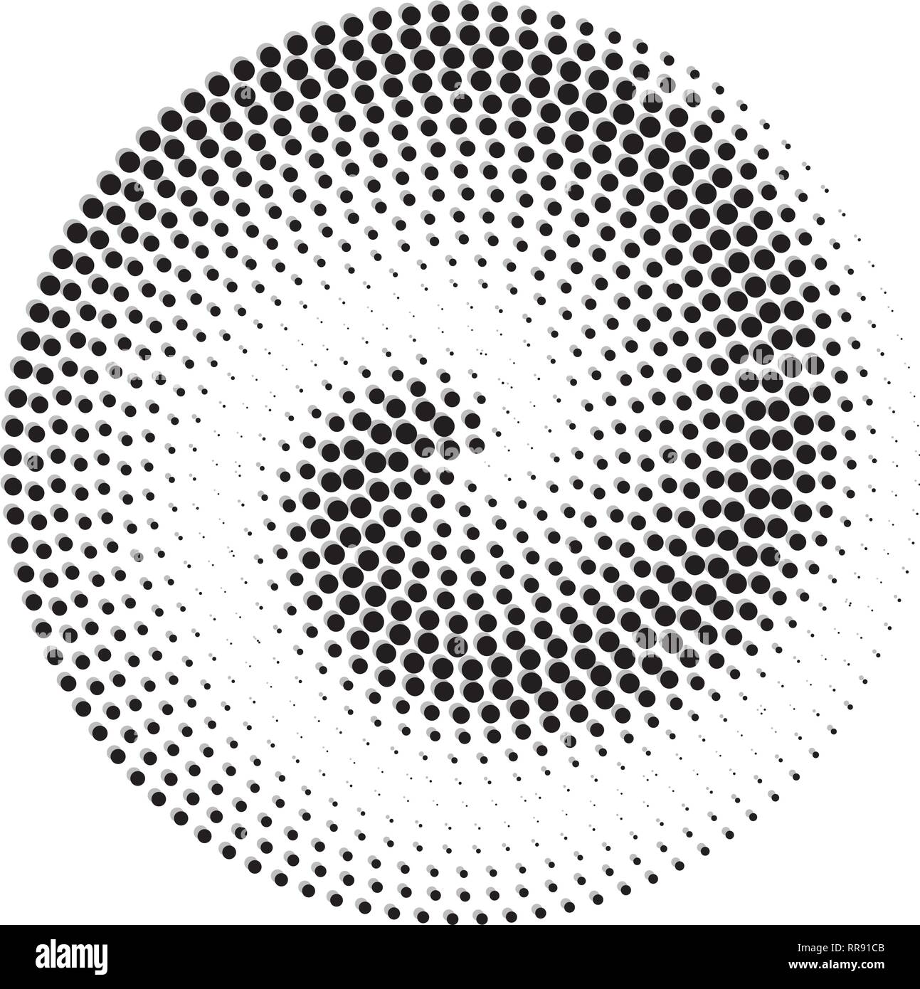Circle from black dots. Abstract vector background Stock Vector Image ...