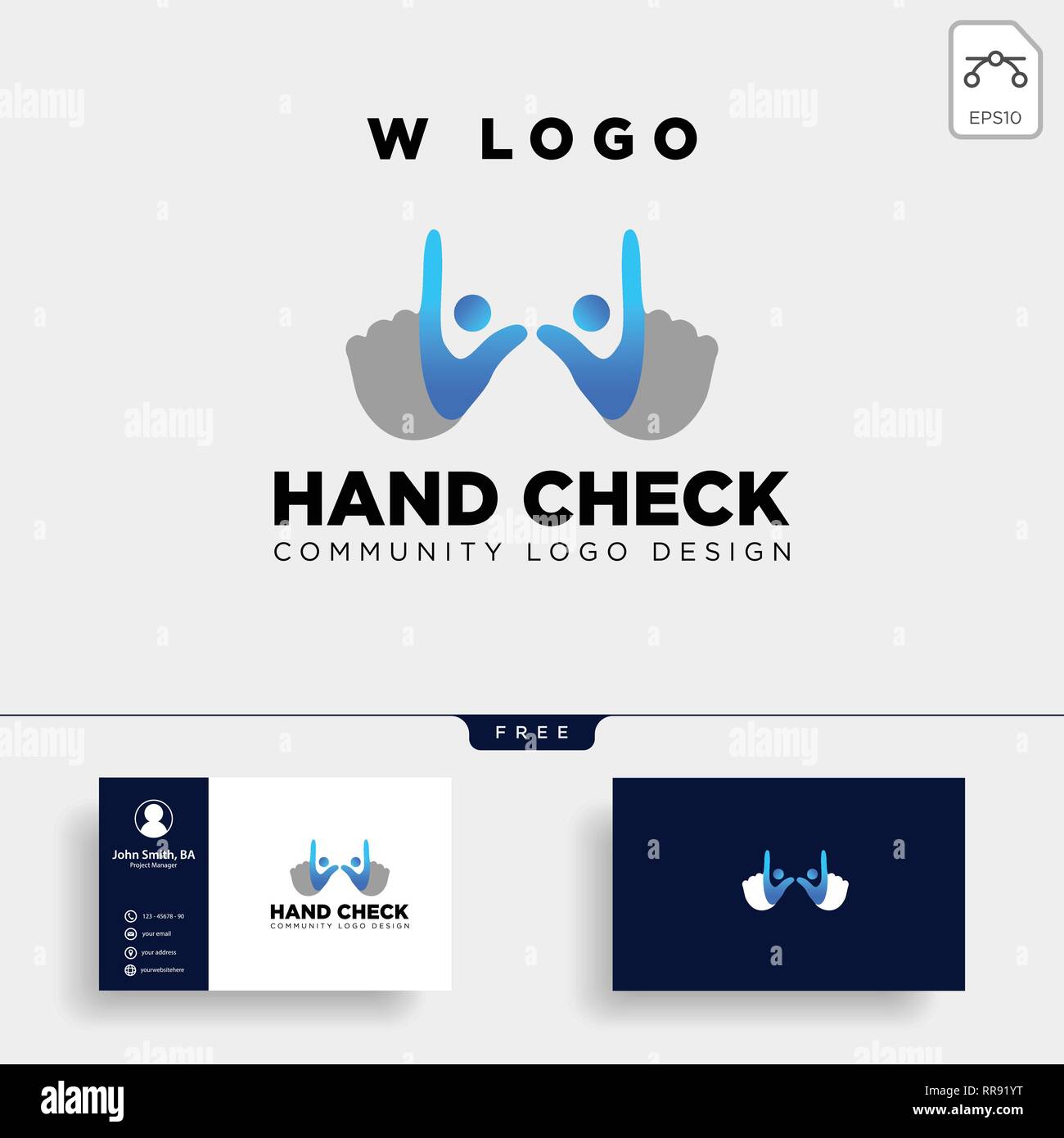 hand check approval community logo template vector illustration icon ...