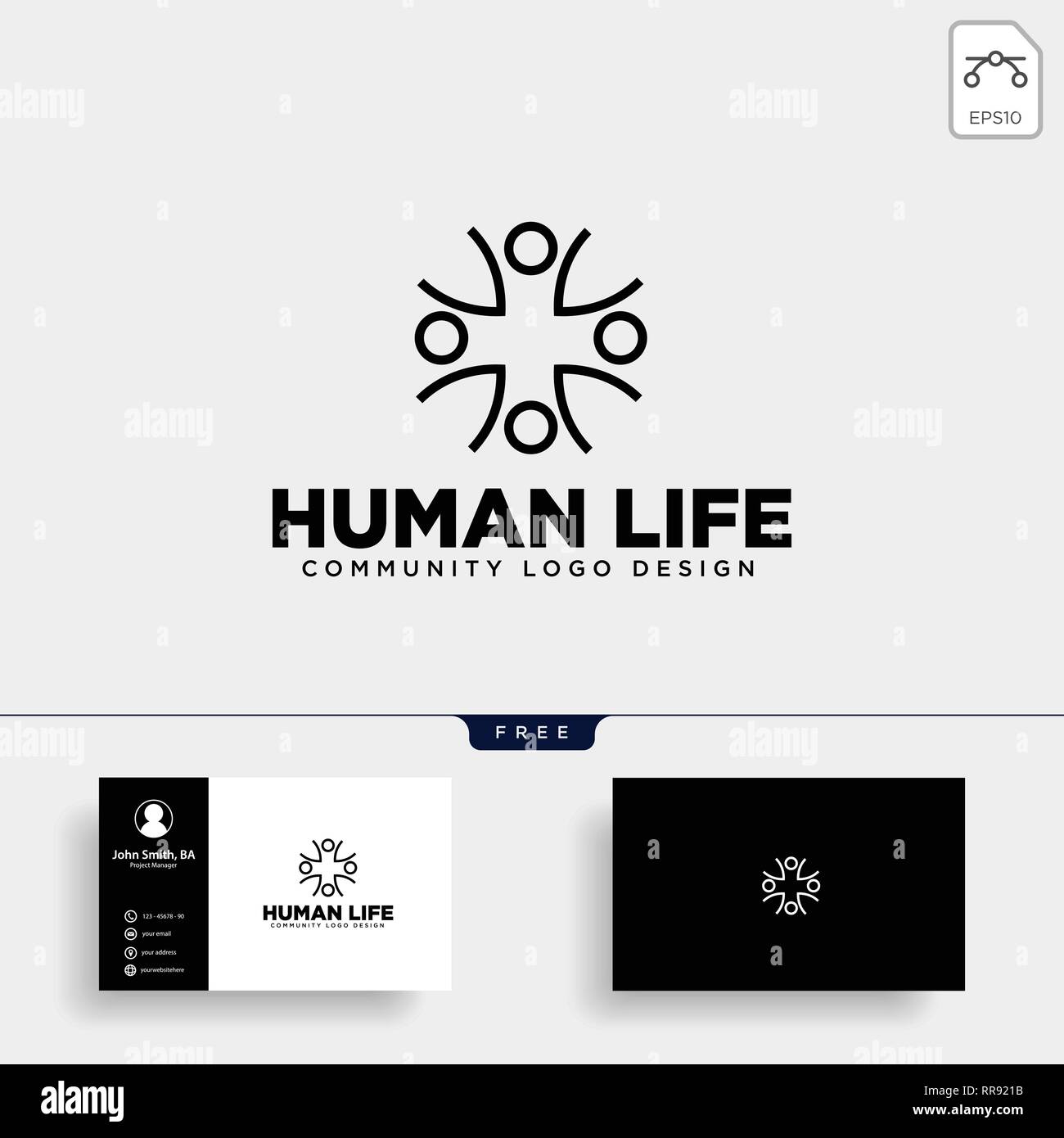 human tree leaf community logo template vector illustration icon ...