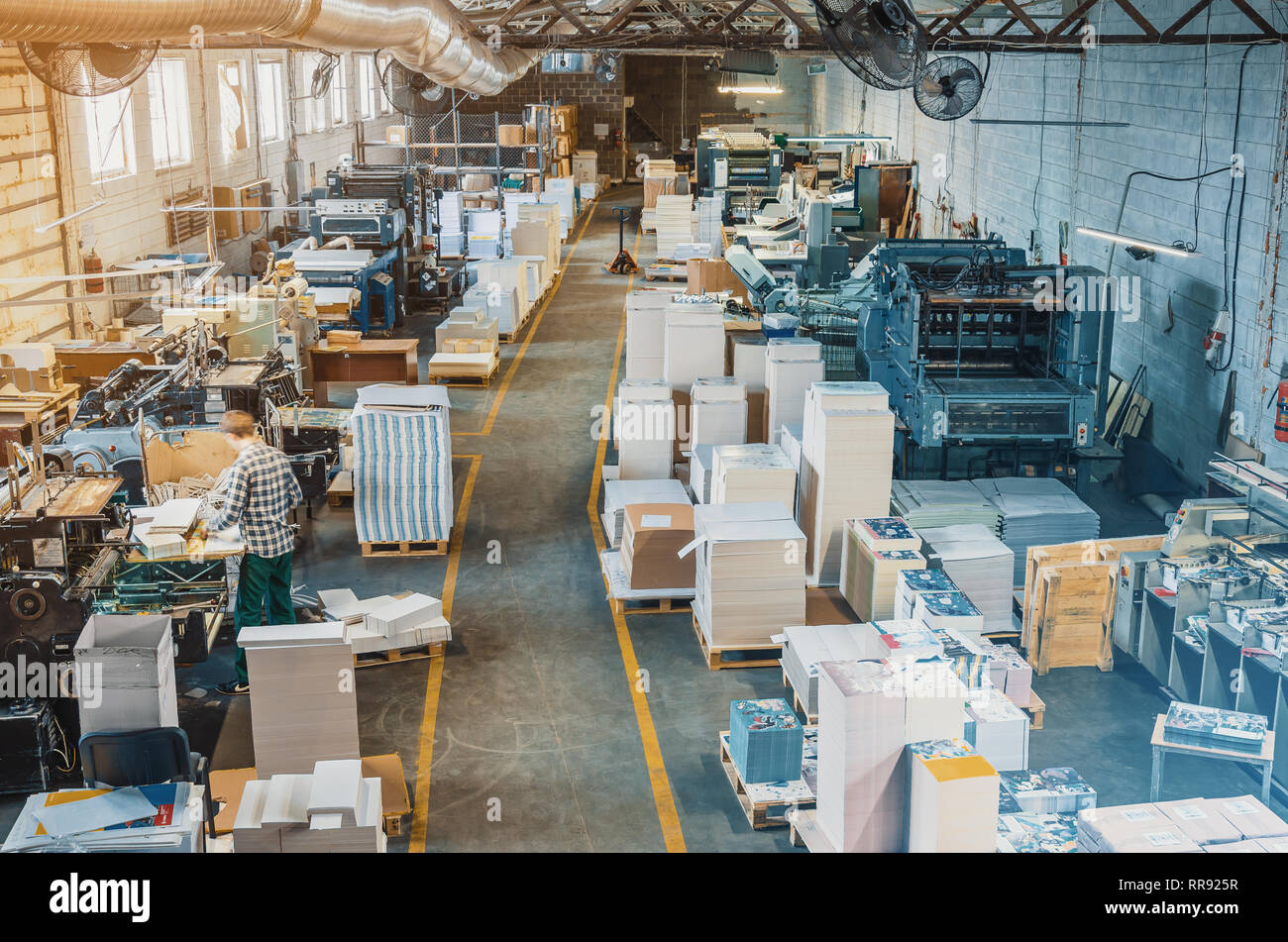 Small typography, interior. The printing equipment, paper Stock Photo ...