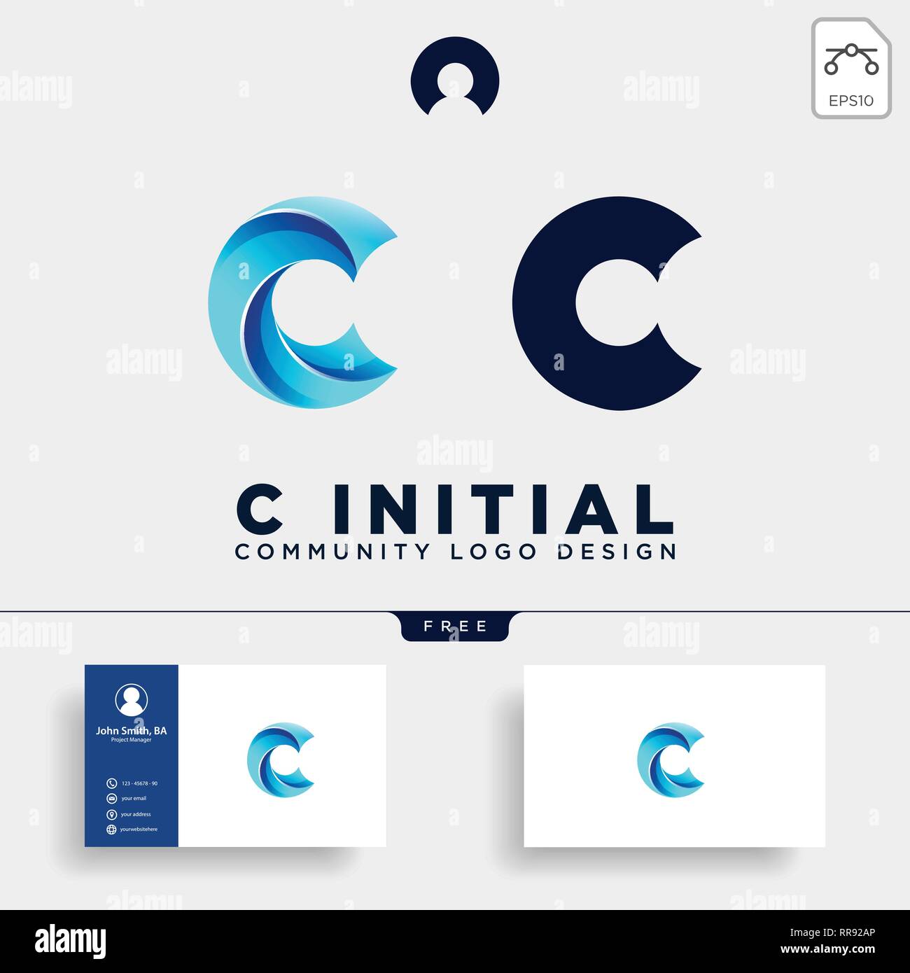 letter c community human logo template vector illustration icon element ...