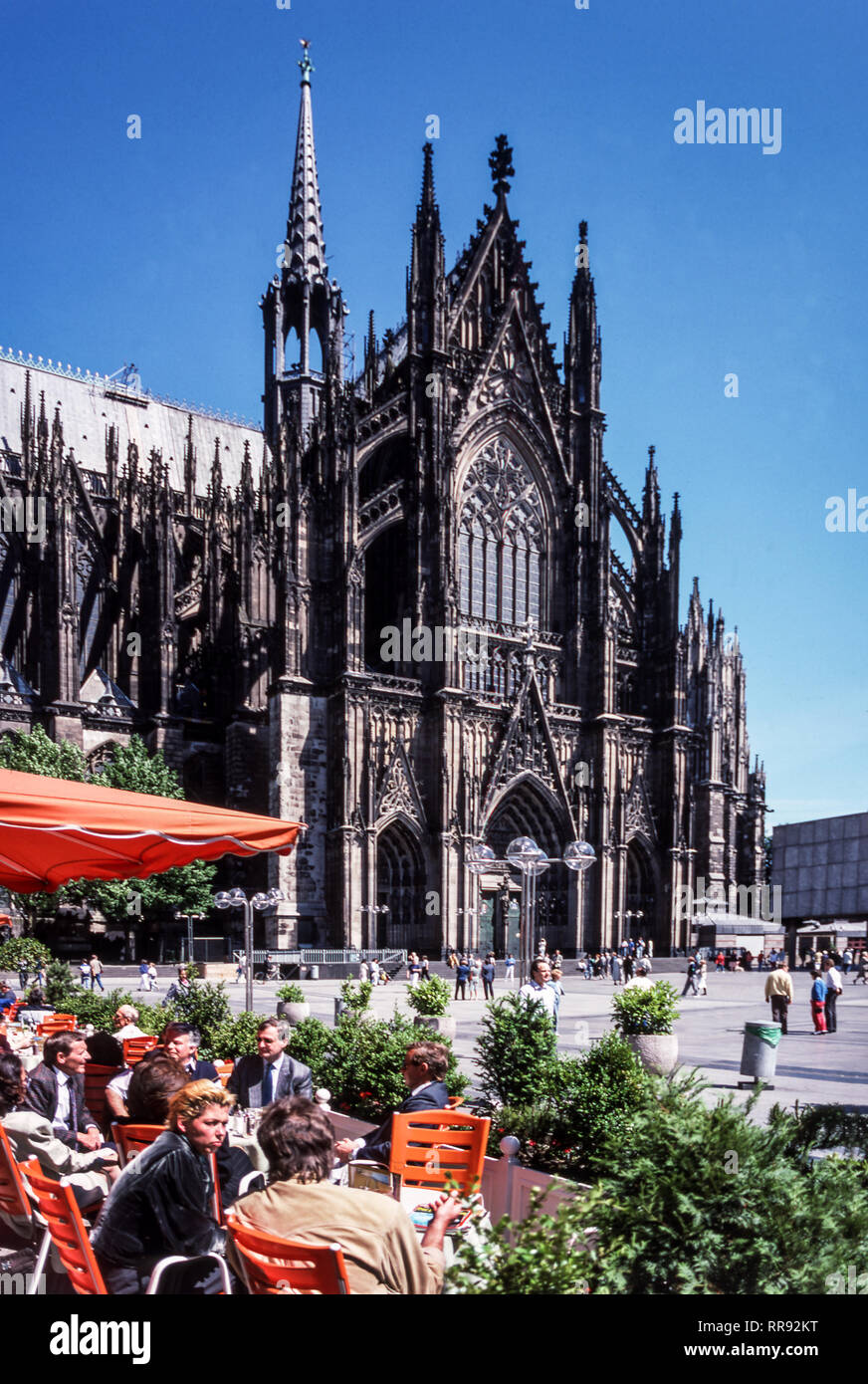Germany.River Rhine valley. The front facade of Cologne Cathedral Stock ...