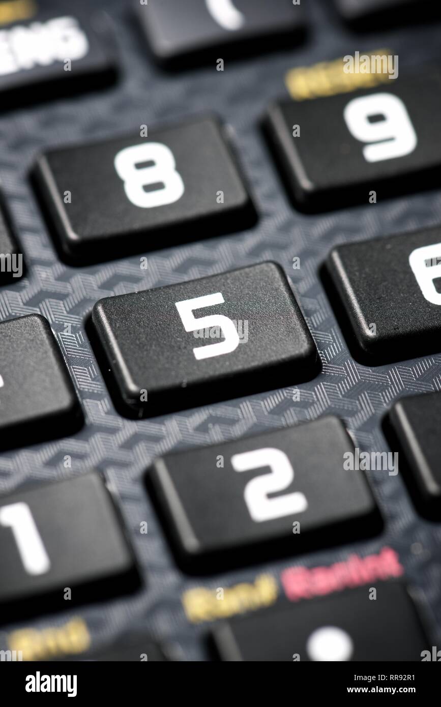 Close-up of buttons a scientific calculator Stock Photo - Alamy