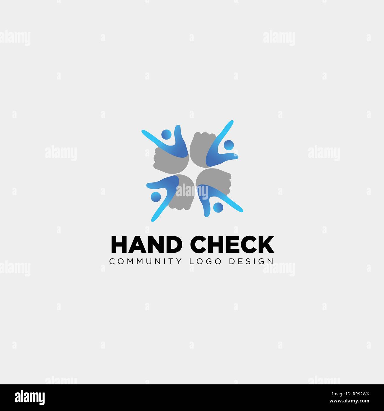 hand check approval community logo template vector illustration icon ...