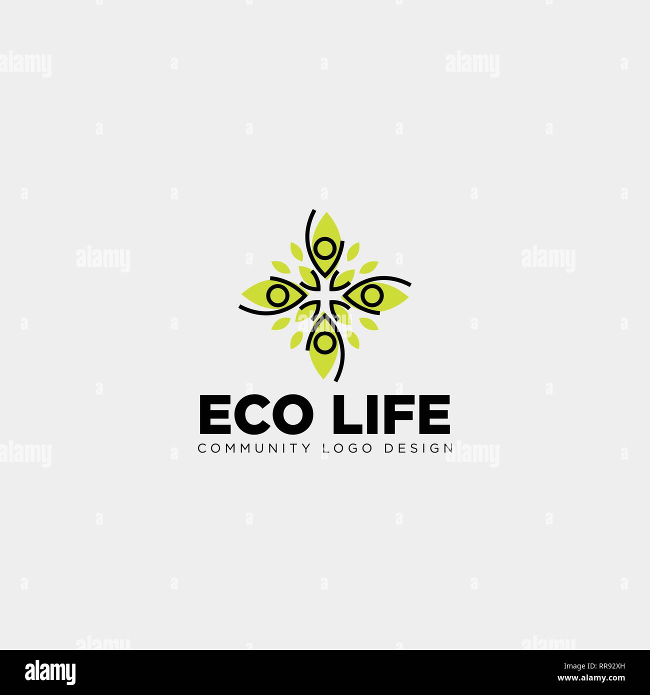 human tree leaf community logo template vector illustration icon ...