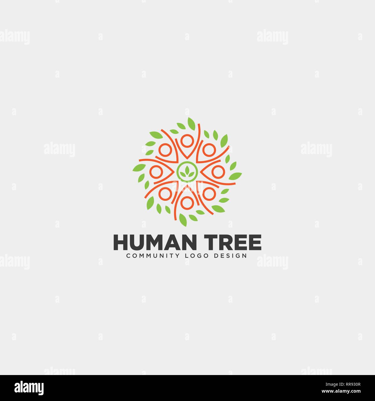 human tree leaf community logo template vector illustration icon ...