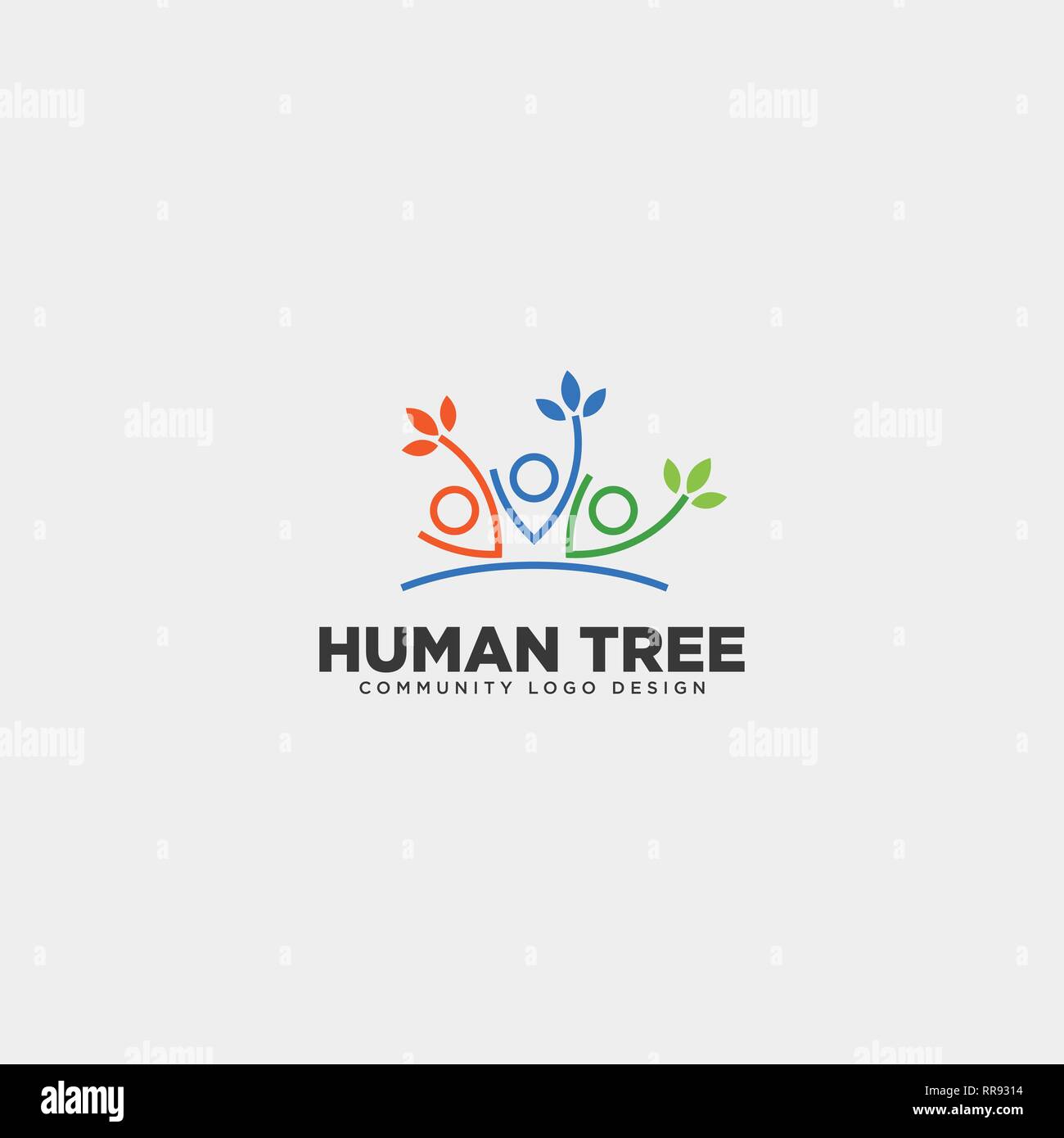 human tree leaf community logo template vector illustration icon ...