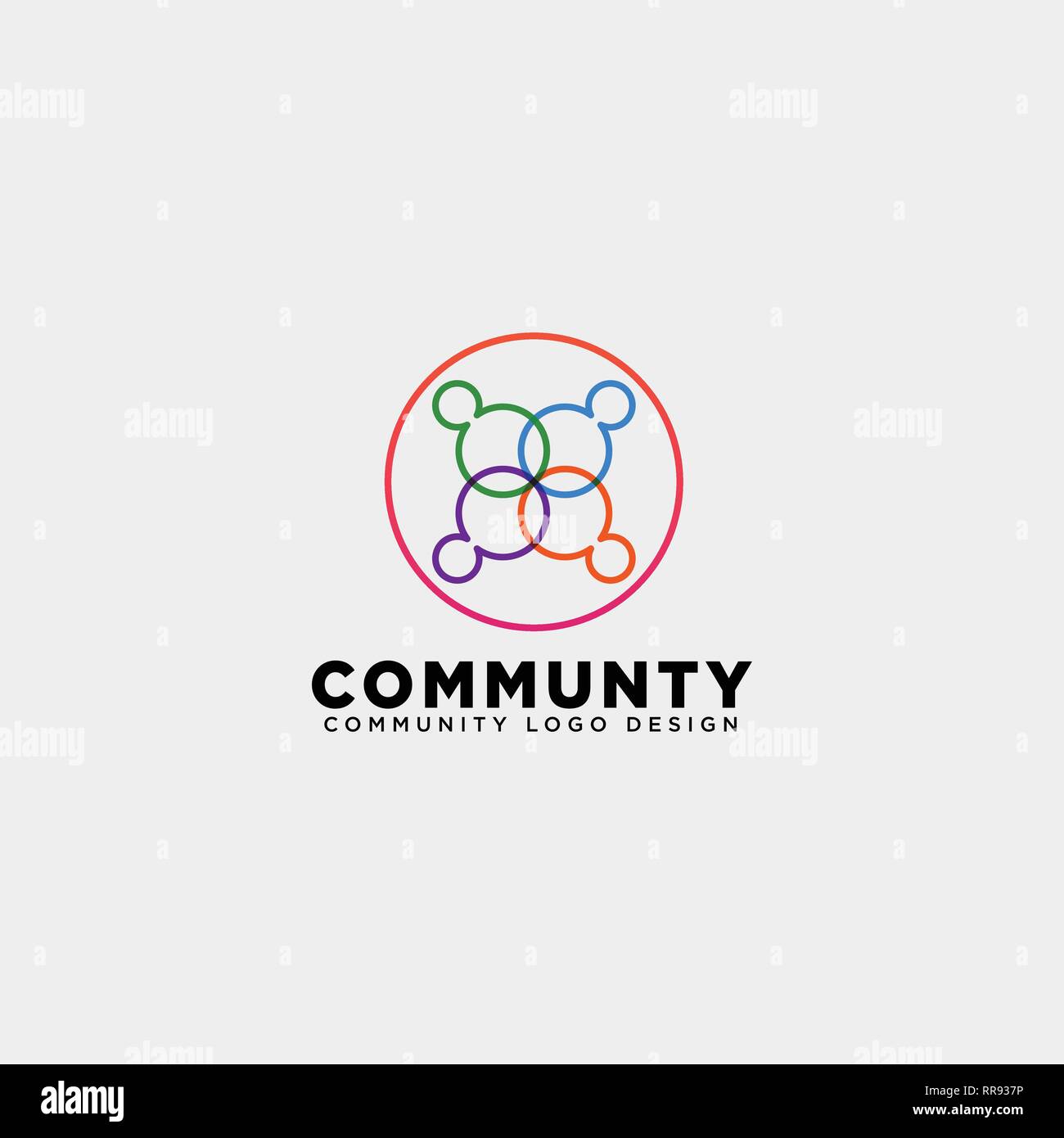 community human logo template vector illustration icon element isolated ...
