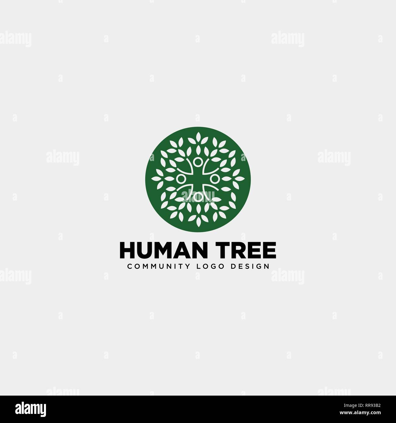 human tree leaf community logo template vector illustration icon ...