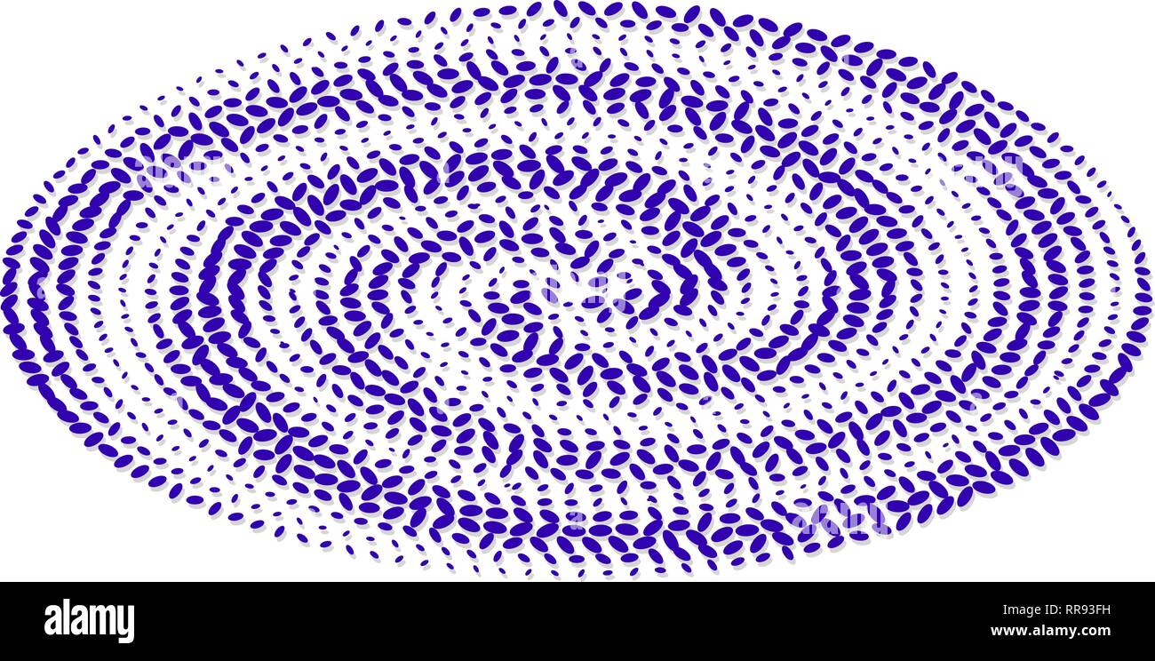 Spiral waves from blue ellipses. Concentric circles Stock Vector Image ...