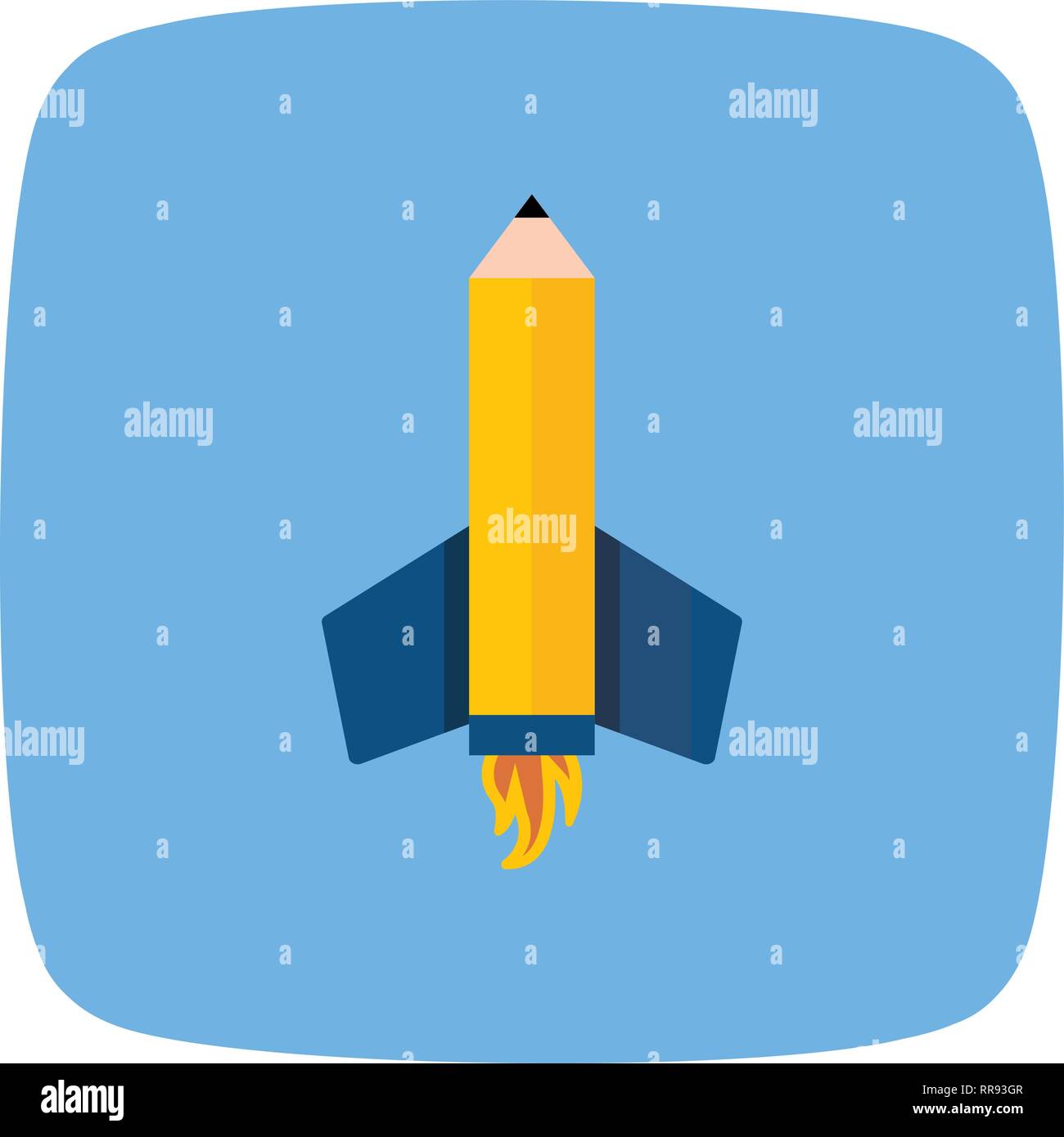 Pencil Rocket Vector Icon Sign Icon Vector Illustration For Personal ...