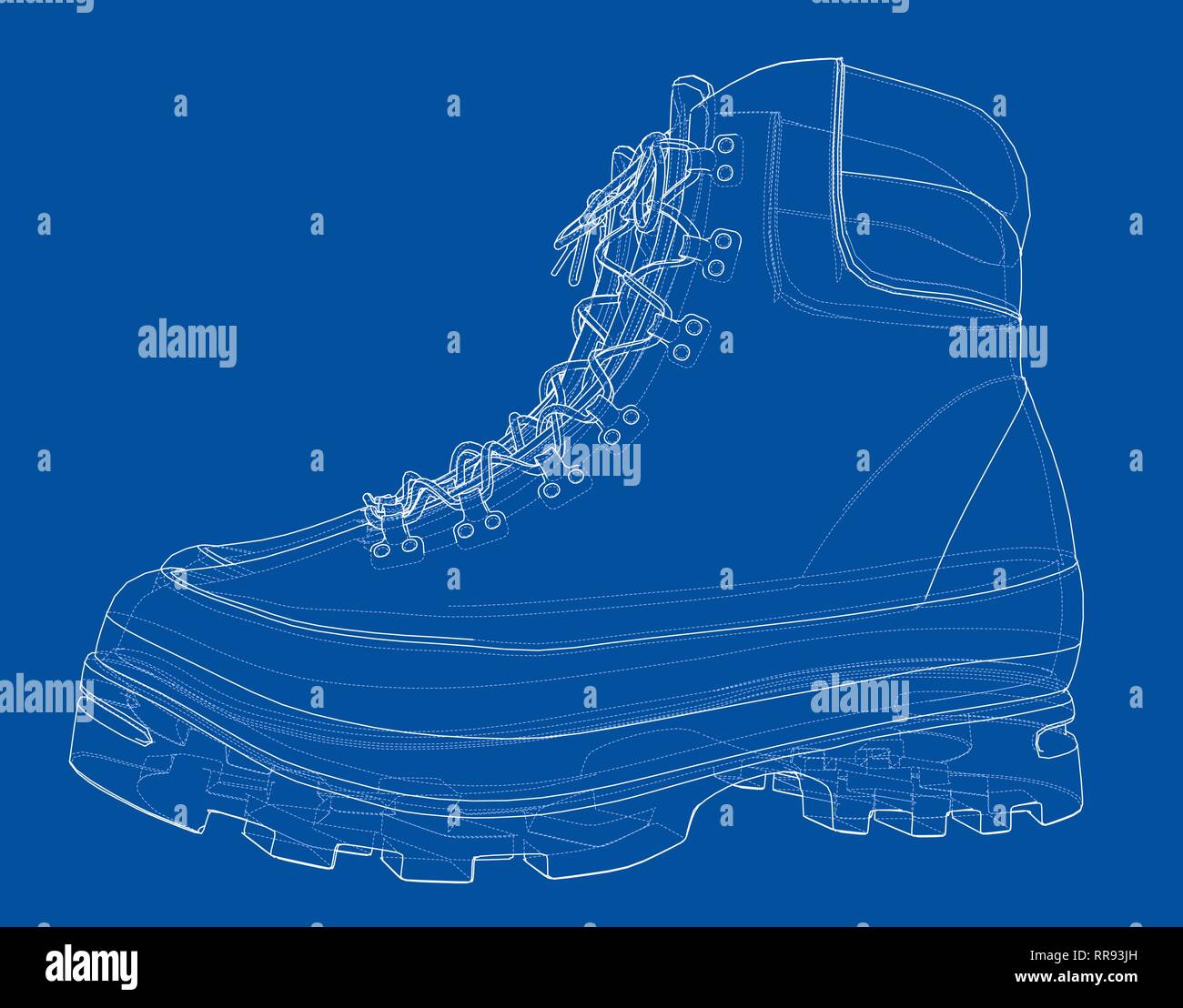 Mens boot concept. Vector rendering of 3d Stock Vector Image & Art - Alamy