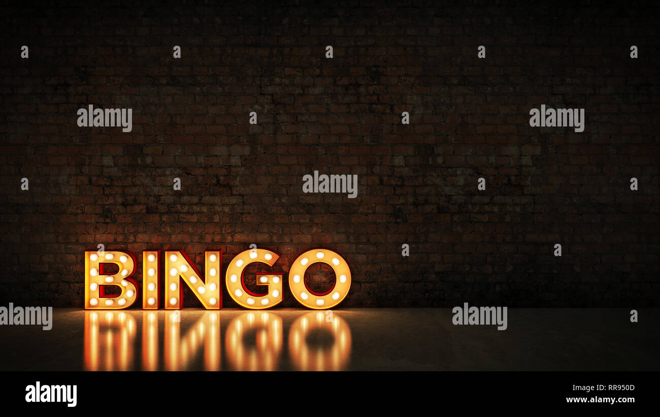 Bingo glowing neon sign hi-res stock photography and images - Alamy