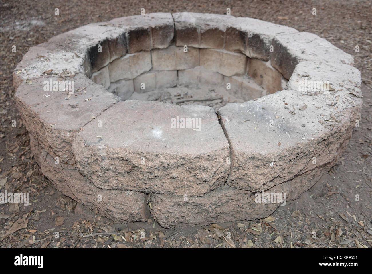Stone fire pit Stock Photo - Alamy