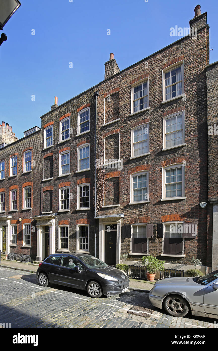 Elder Street in Shoreditch, London, UK. An original Georgian street ...