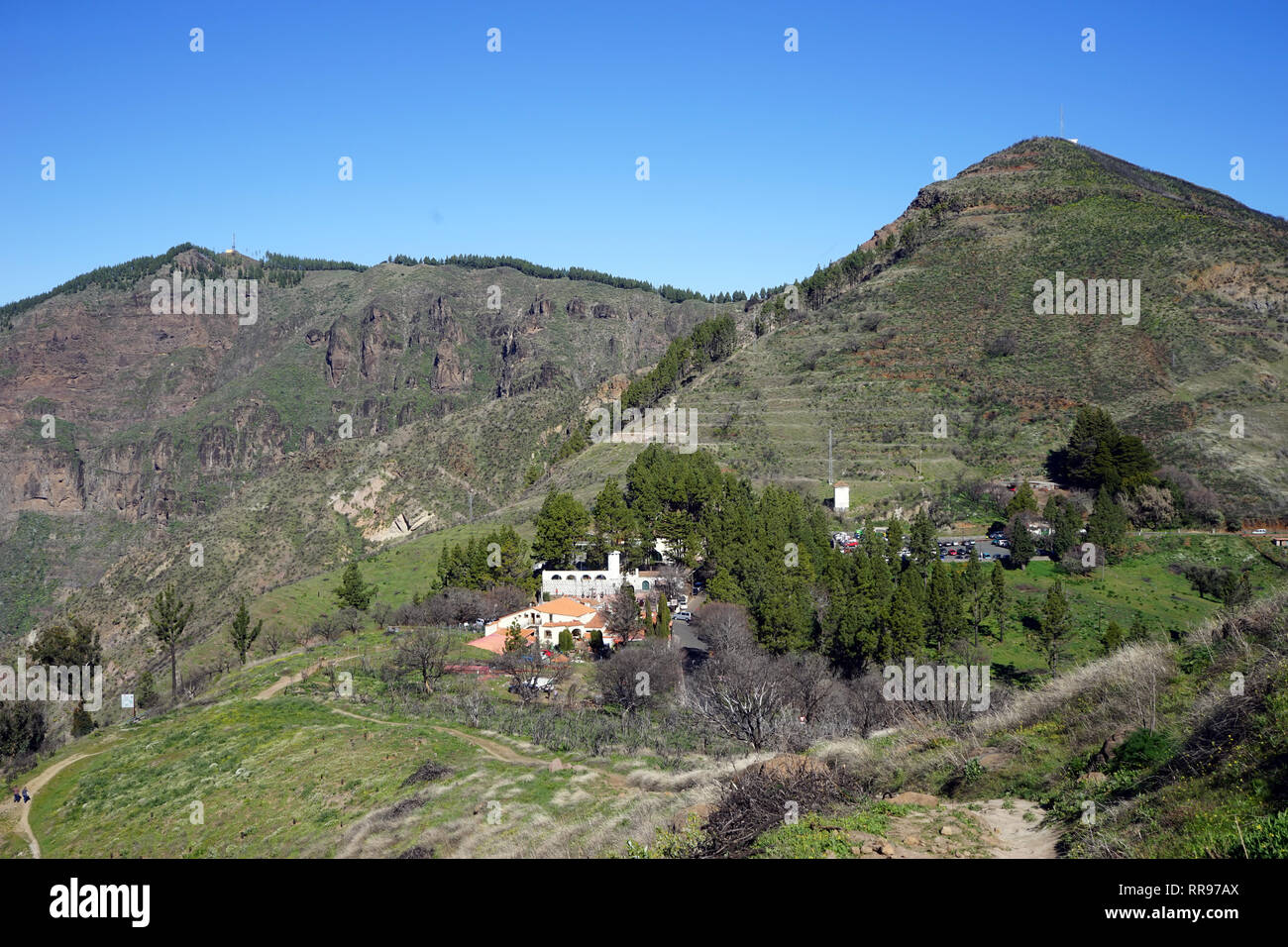 Cruz de Tejeda in mountain in Gran Canaria island, Spain Stock Photo ...