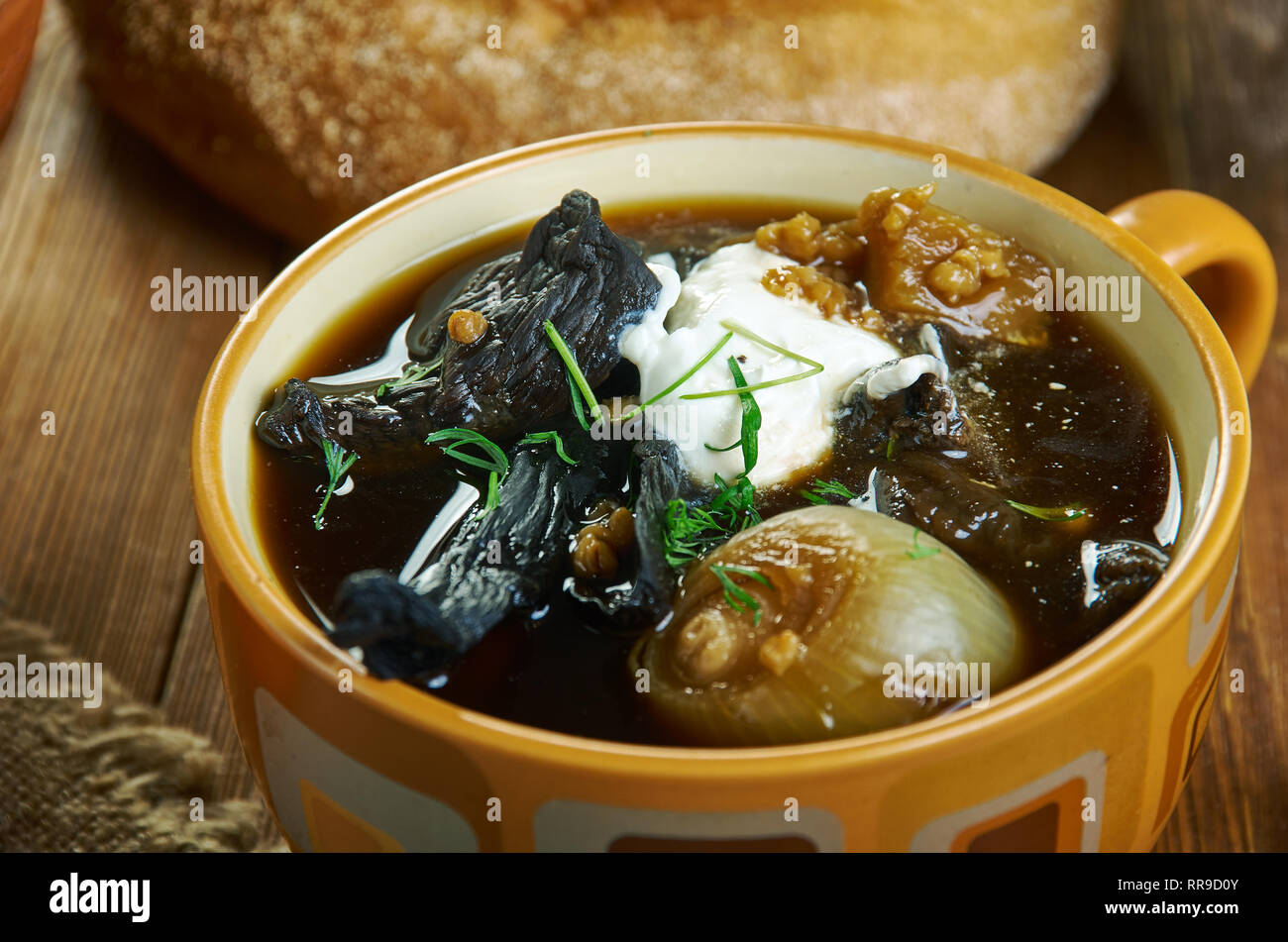 Wild mushroom soup barley hi-res stock photography and images - Alamy