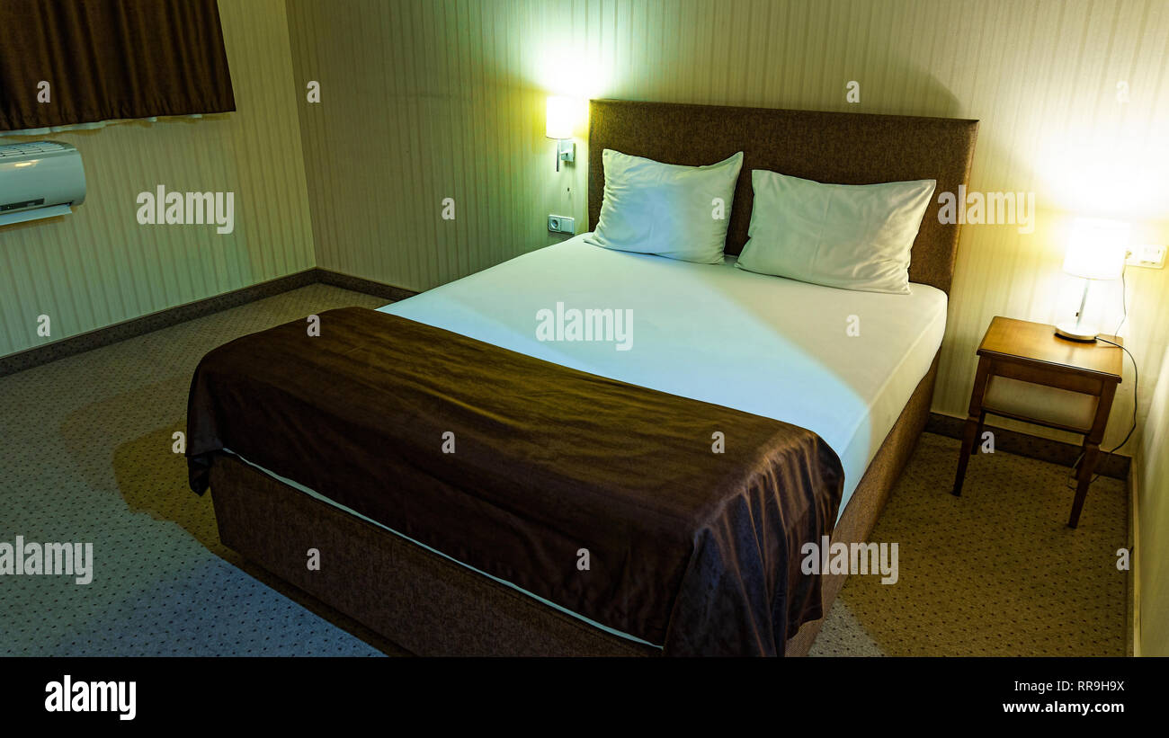 Interior of the hotel room economy class. Hotel, interior Stock Photo ...