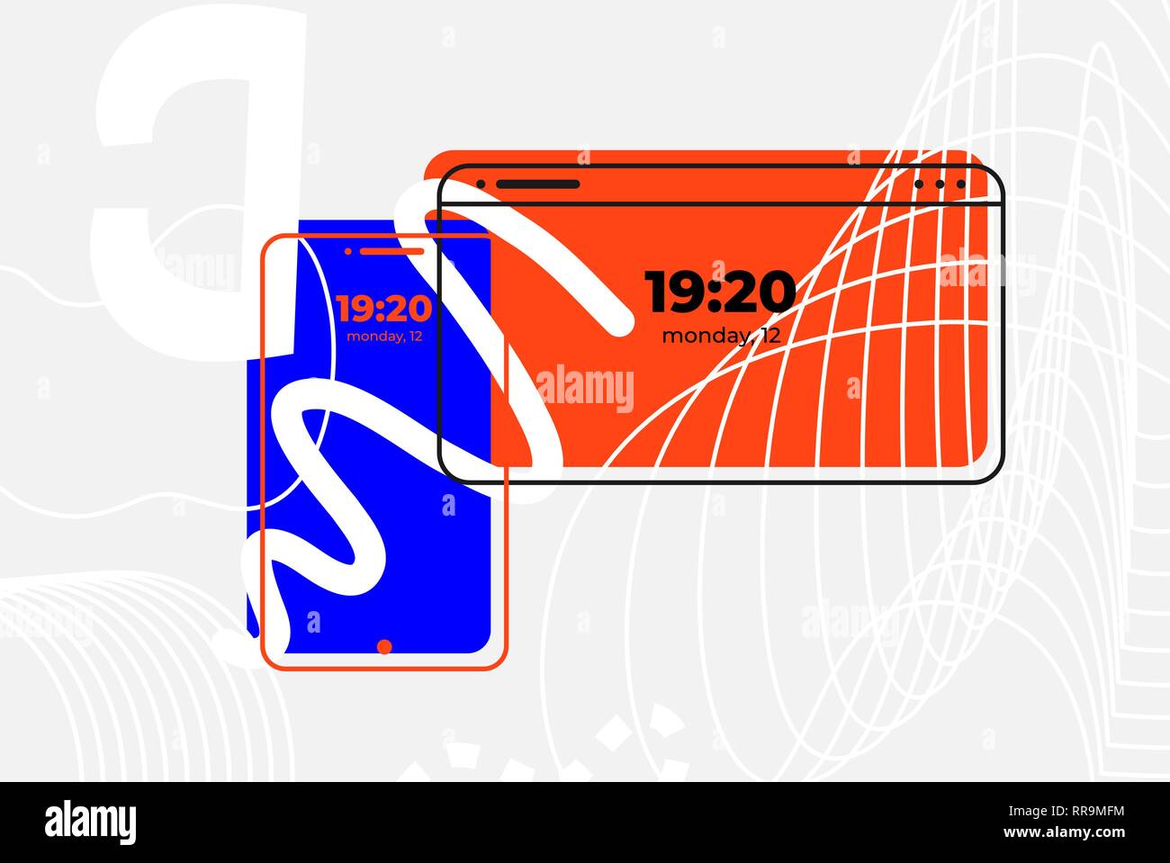 Red color mobile phone Stock Vector Images - Alamy