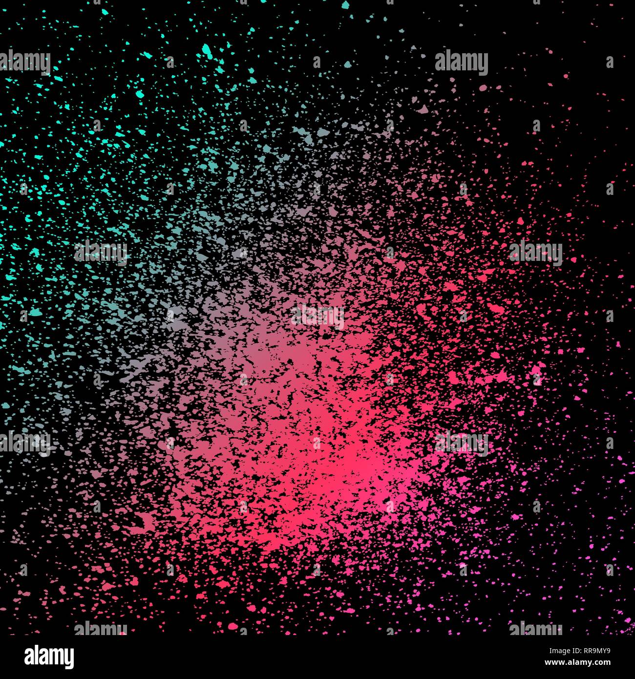 Neon explosion paint splatter artistic template design. Colorful ink ...