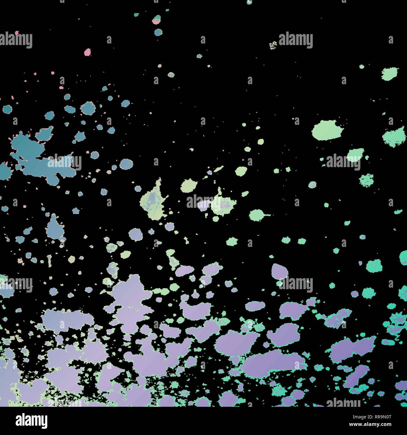 Neon explosion paint splatter artistic template design. Colorful ink ...