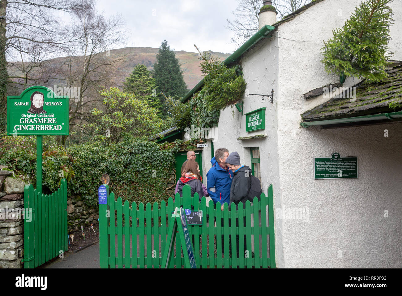 Grasmere village centre and Sarah Nelsons famous Gingerbread store with ...