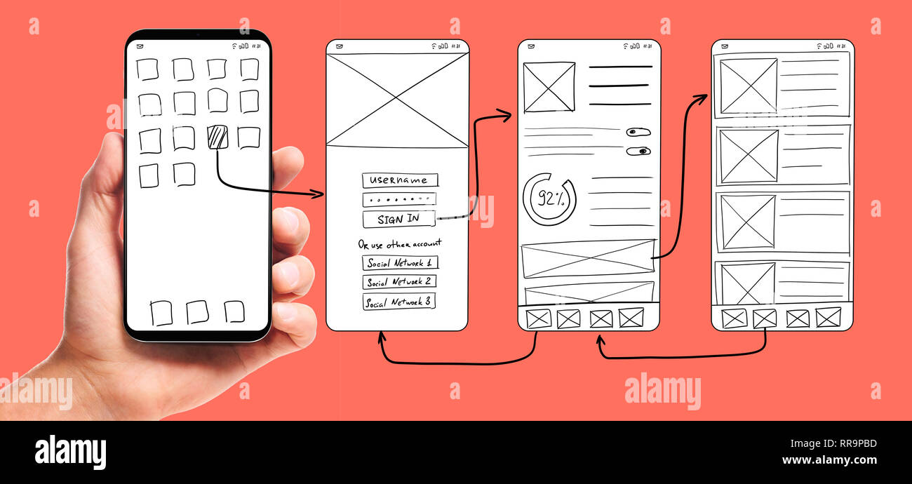 Mobile app ui hi-res stock photography and images - Alamy