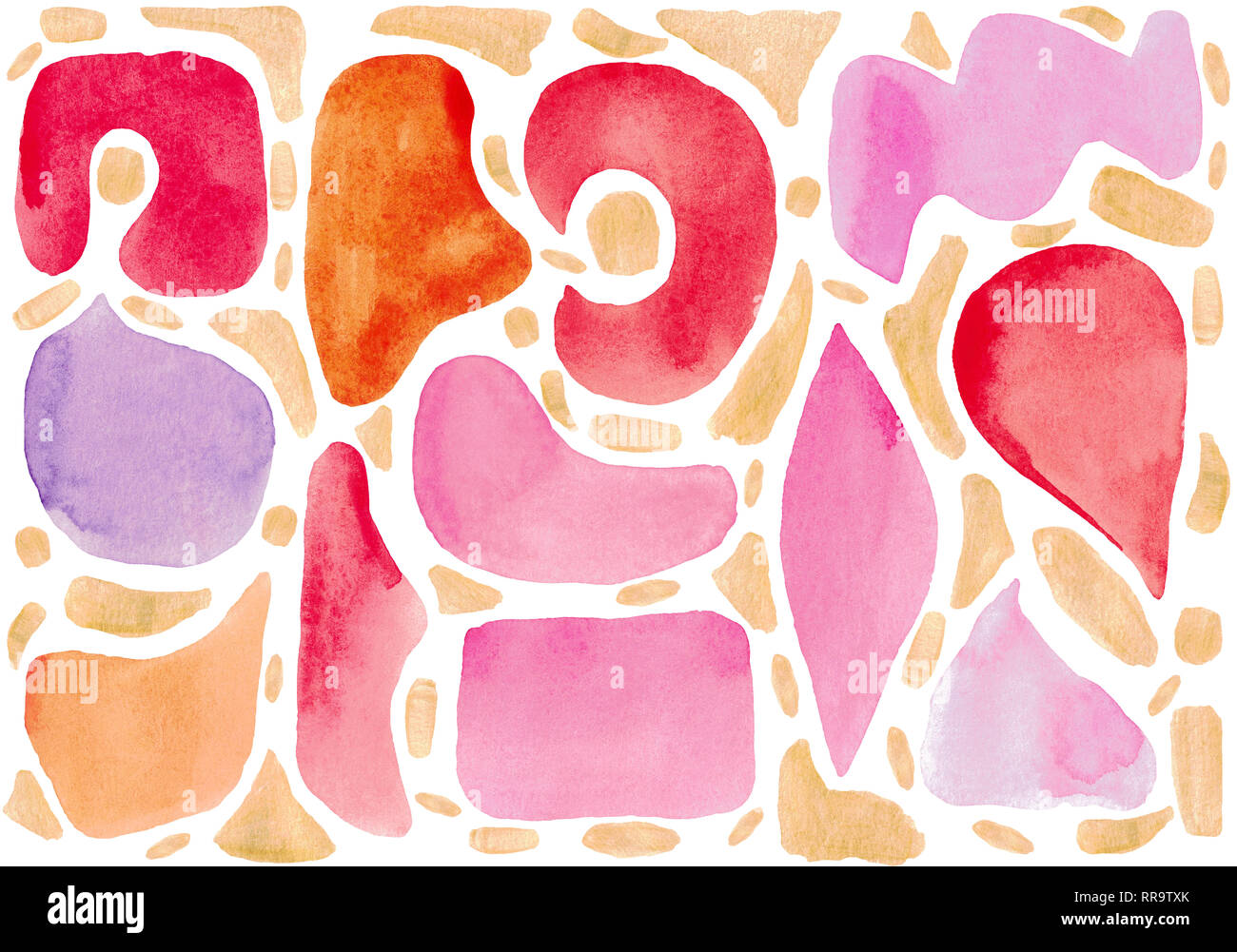 Watercolor colored spot geometry is an abstraction. Abstract pattern ...