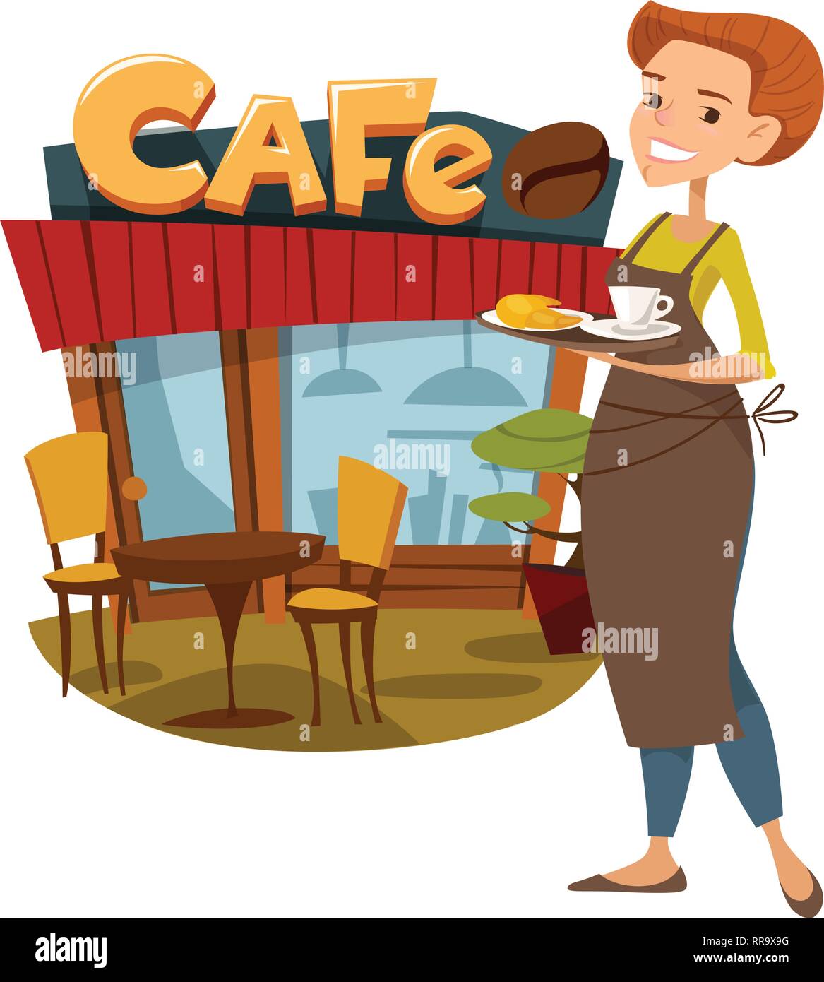Cartoon Cup Coffee Smiling Happy Stock Photos & Cartoon Cup Coffee ...