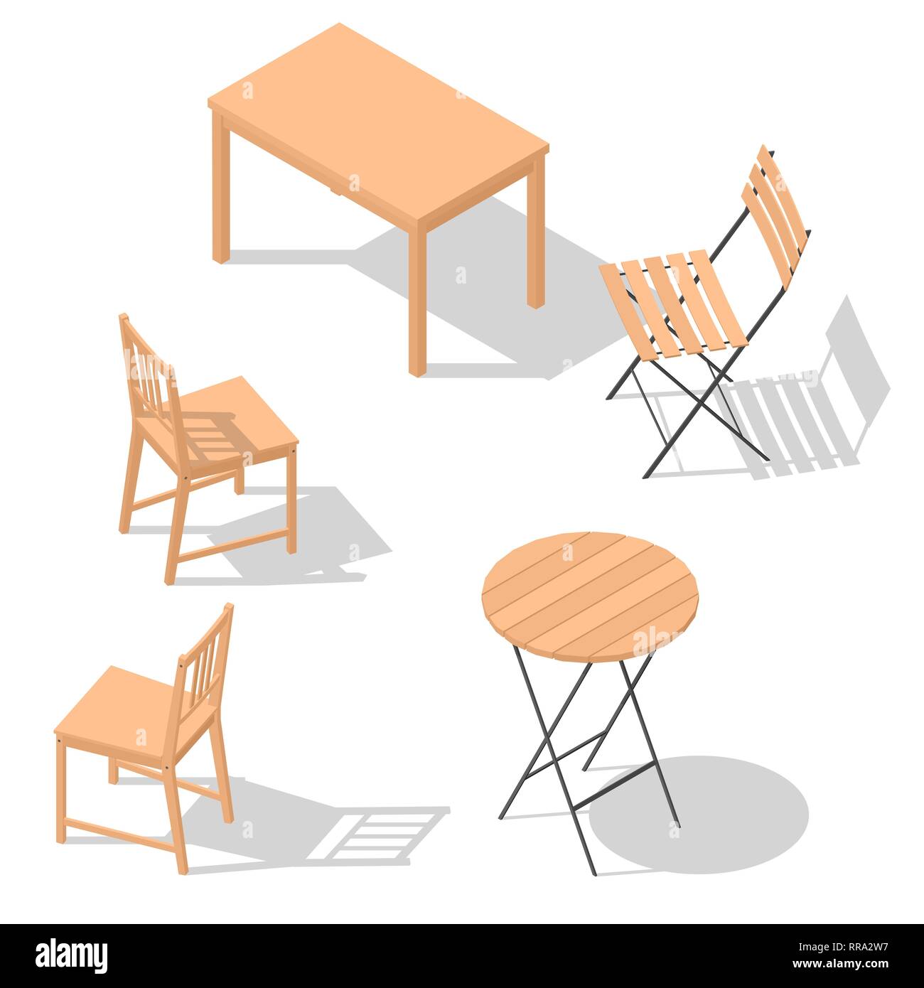chair table set Stock Vector Image & Art - Alamy