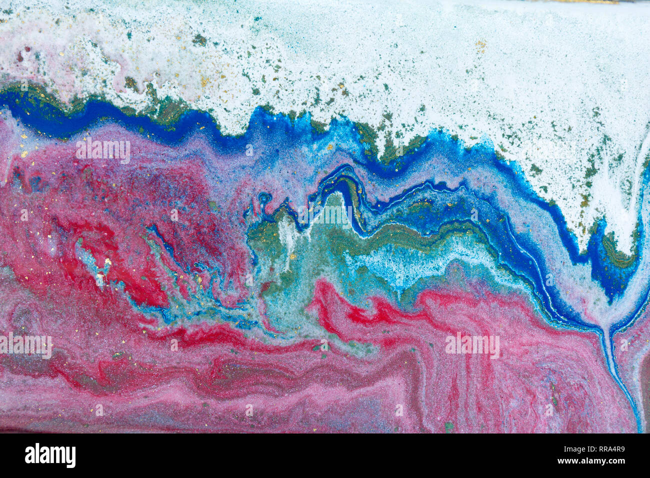 Blue and red marbling pattern. Marble liquid texture Stock Photo - Alamy