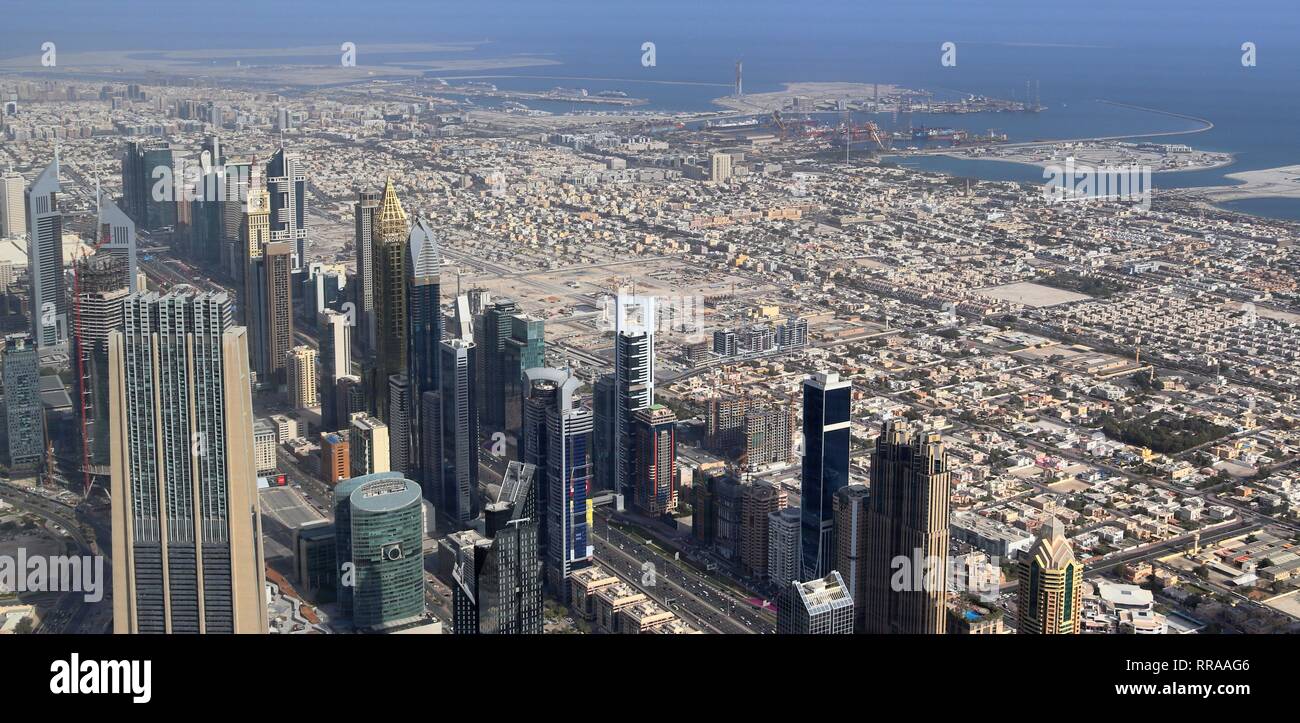 Top view on the city dubai Stock Photo - Alamy