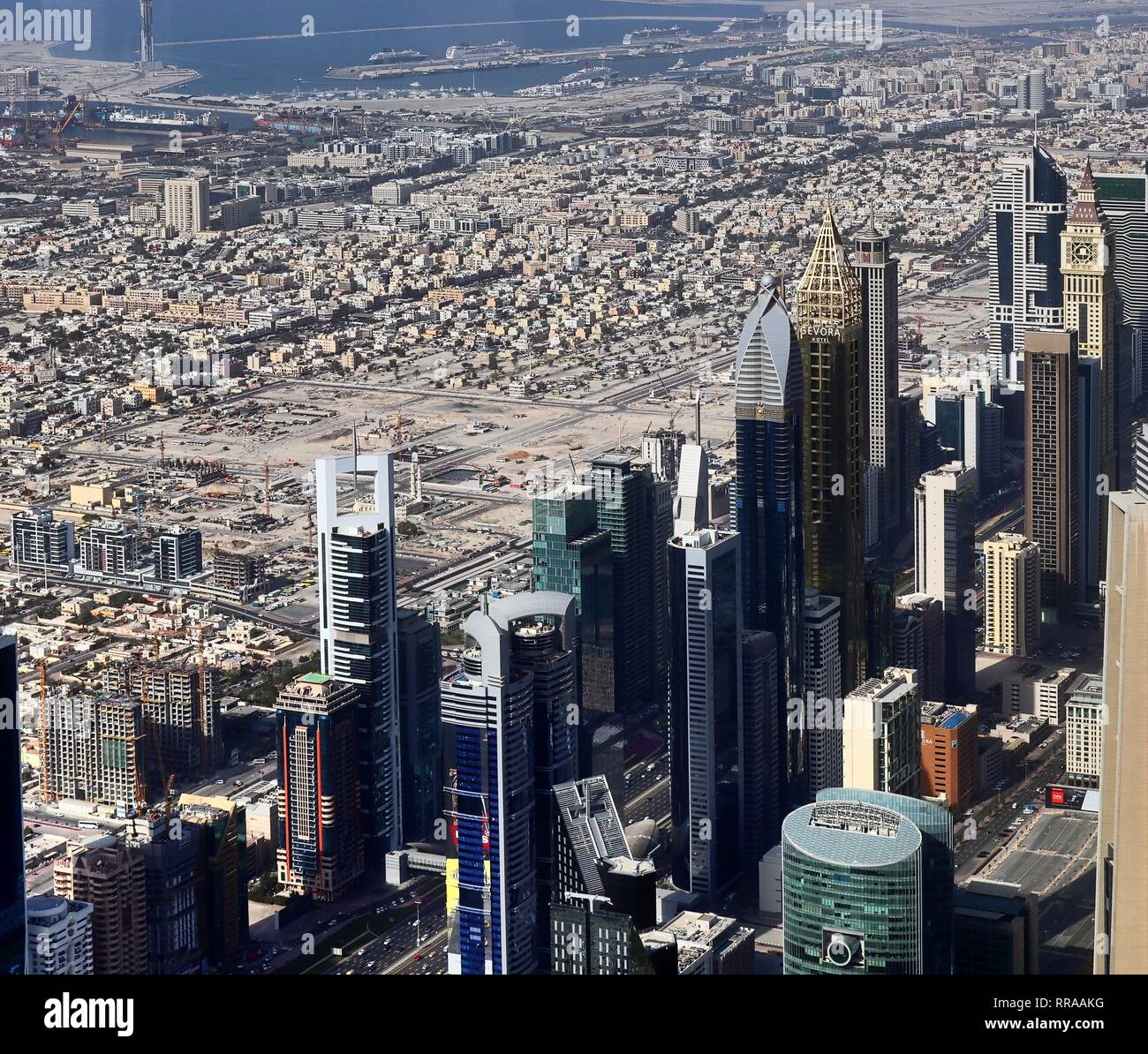 Top view on the city dubai Stock Photo - Alamy