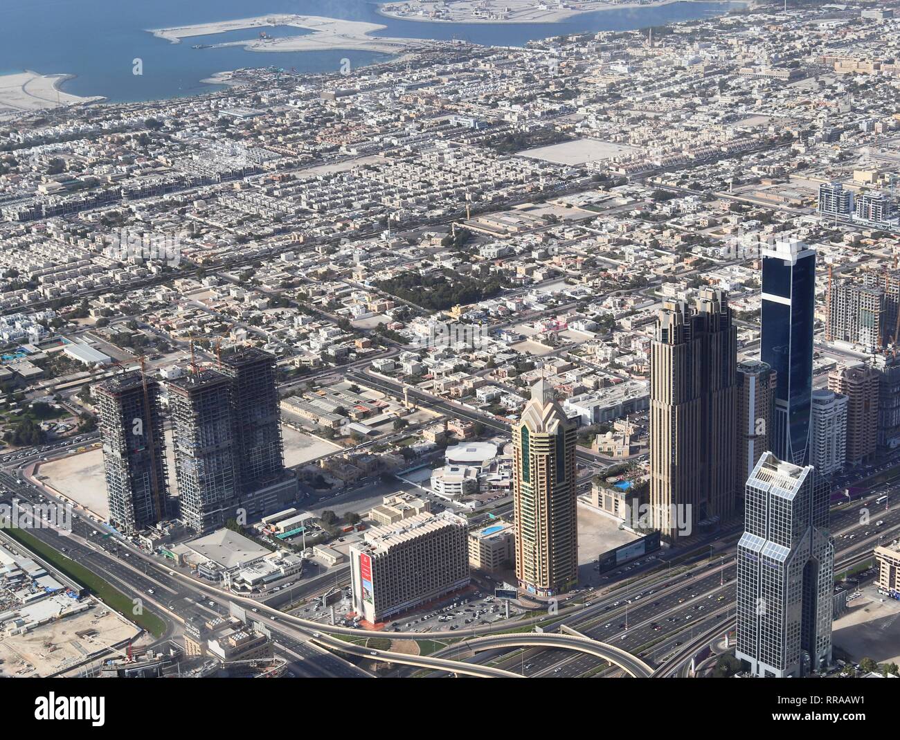 Top view on the city dubai Stock Photo - Alamy