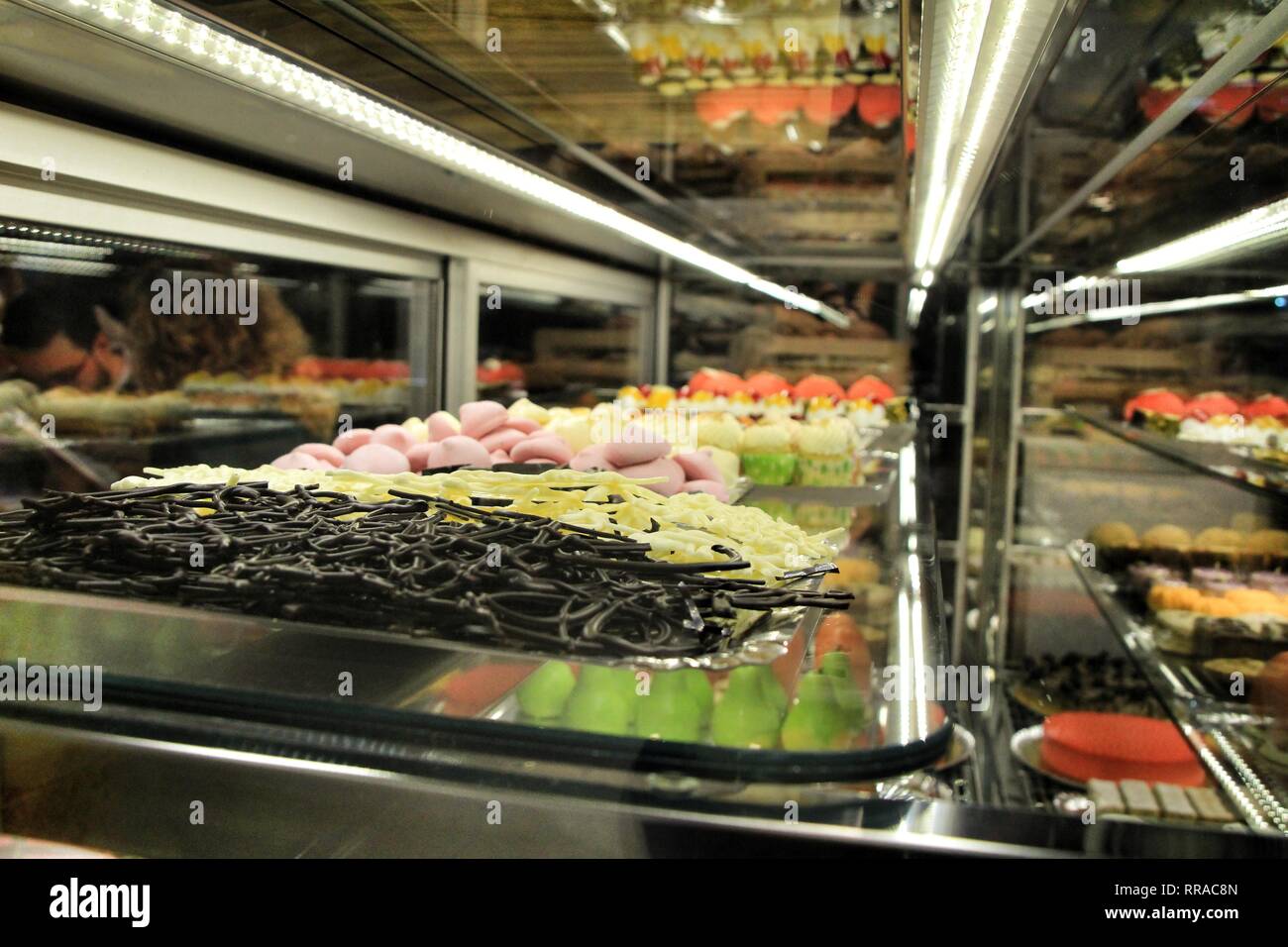 Colorful cakes and sweets in a pastry shop in Spain Stock Photo - Alamy
