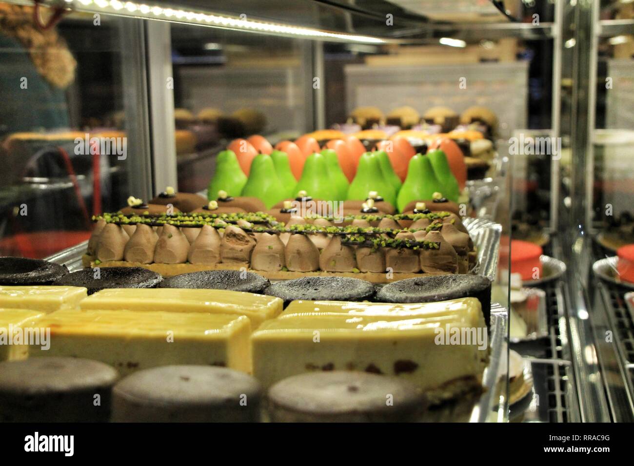 Colorful cakes and sweets in a pastry shop in Spain Stock Photo - Alamy