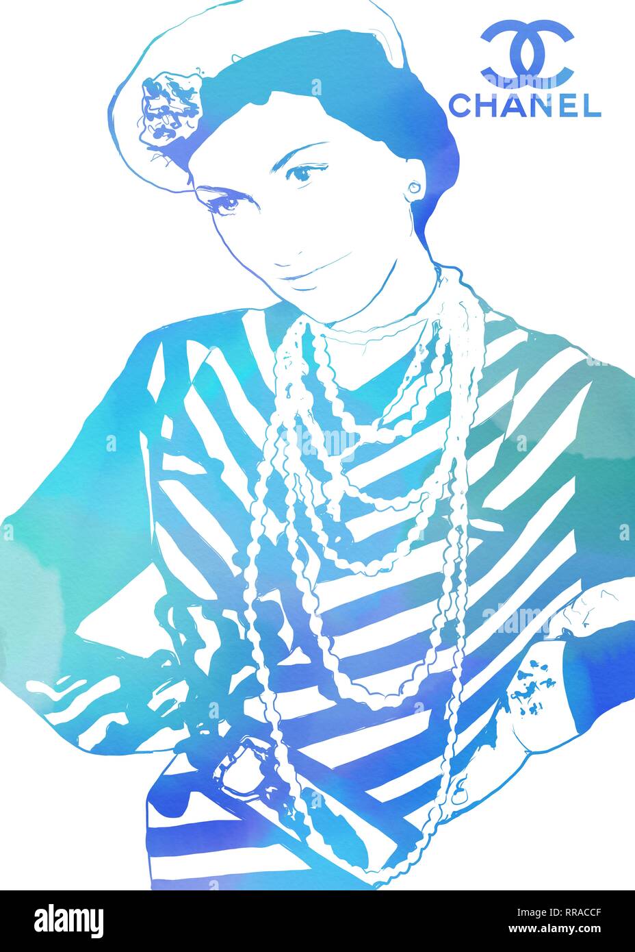 Coco chanel illustration Stock Photo - Alamy