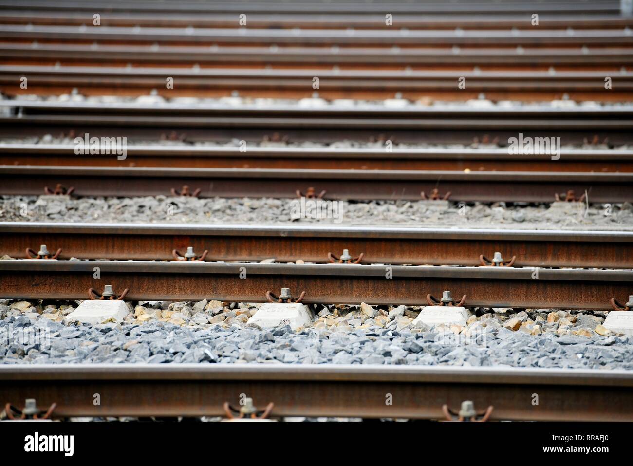 Symbolic picture Deutsche Bahn (german Railway) - old tracks, Germany ...