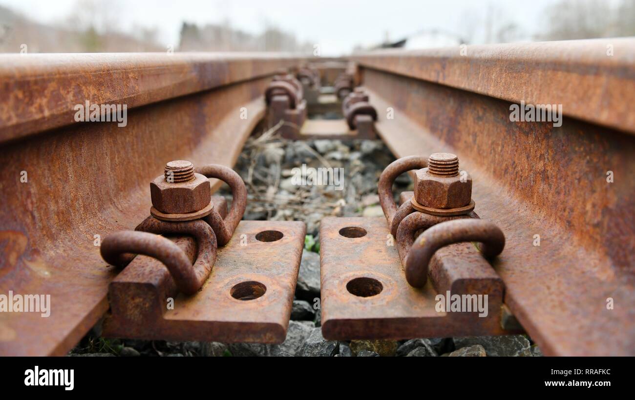 Symbolic picture Deutsche Bahn (german Railway) - old tracks, Germany ...