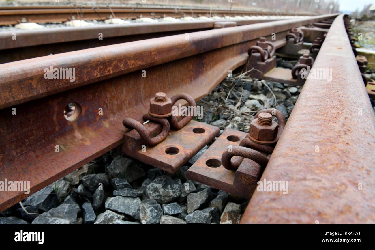 Symbolic picture Deutsche Bahn (german Railway) - old tracks, Germany ...