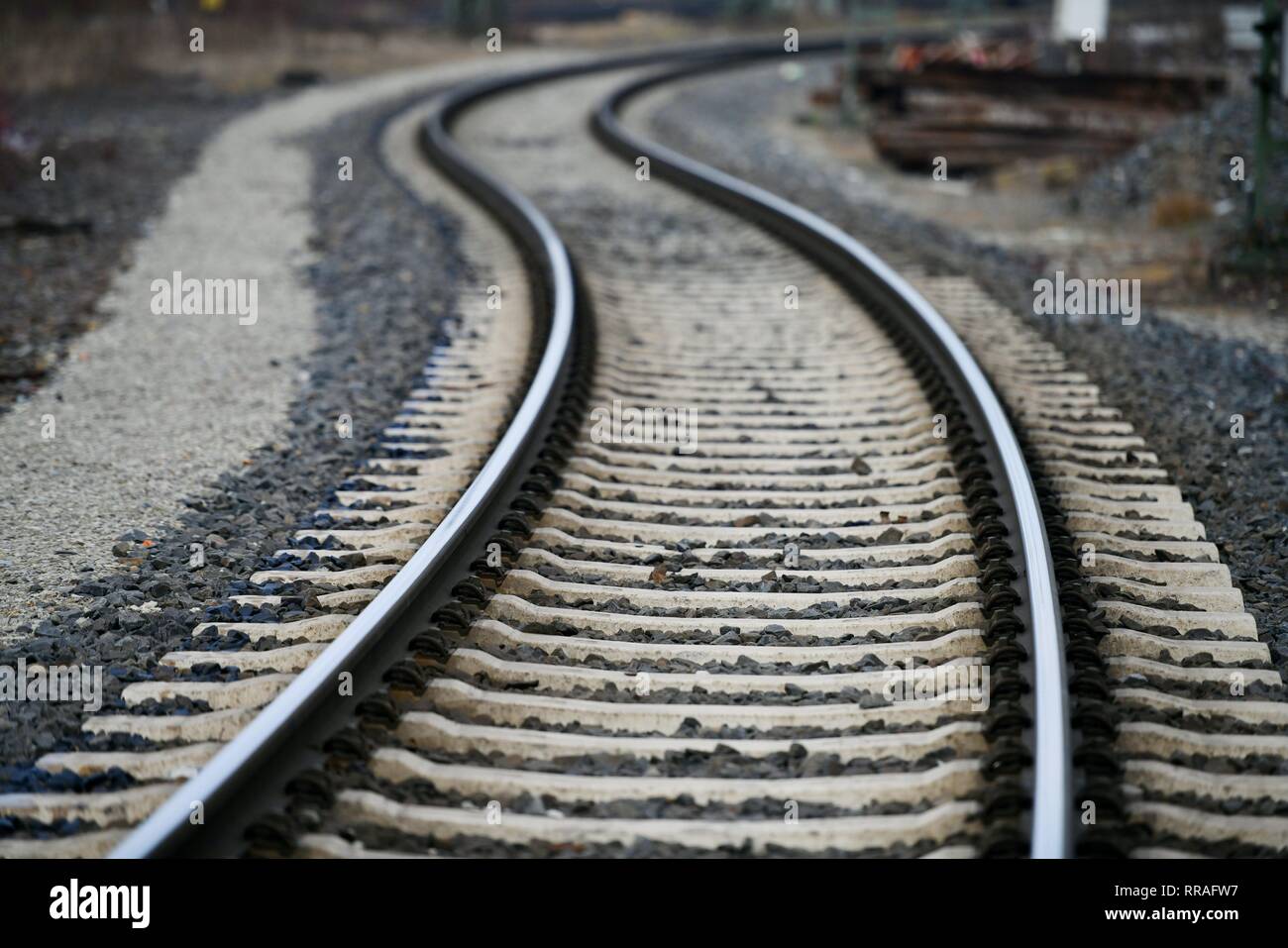 Symbolic picture Deutsche Bahn (german Railway) - old tracks, Germany ...